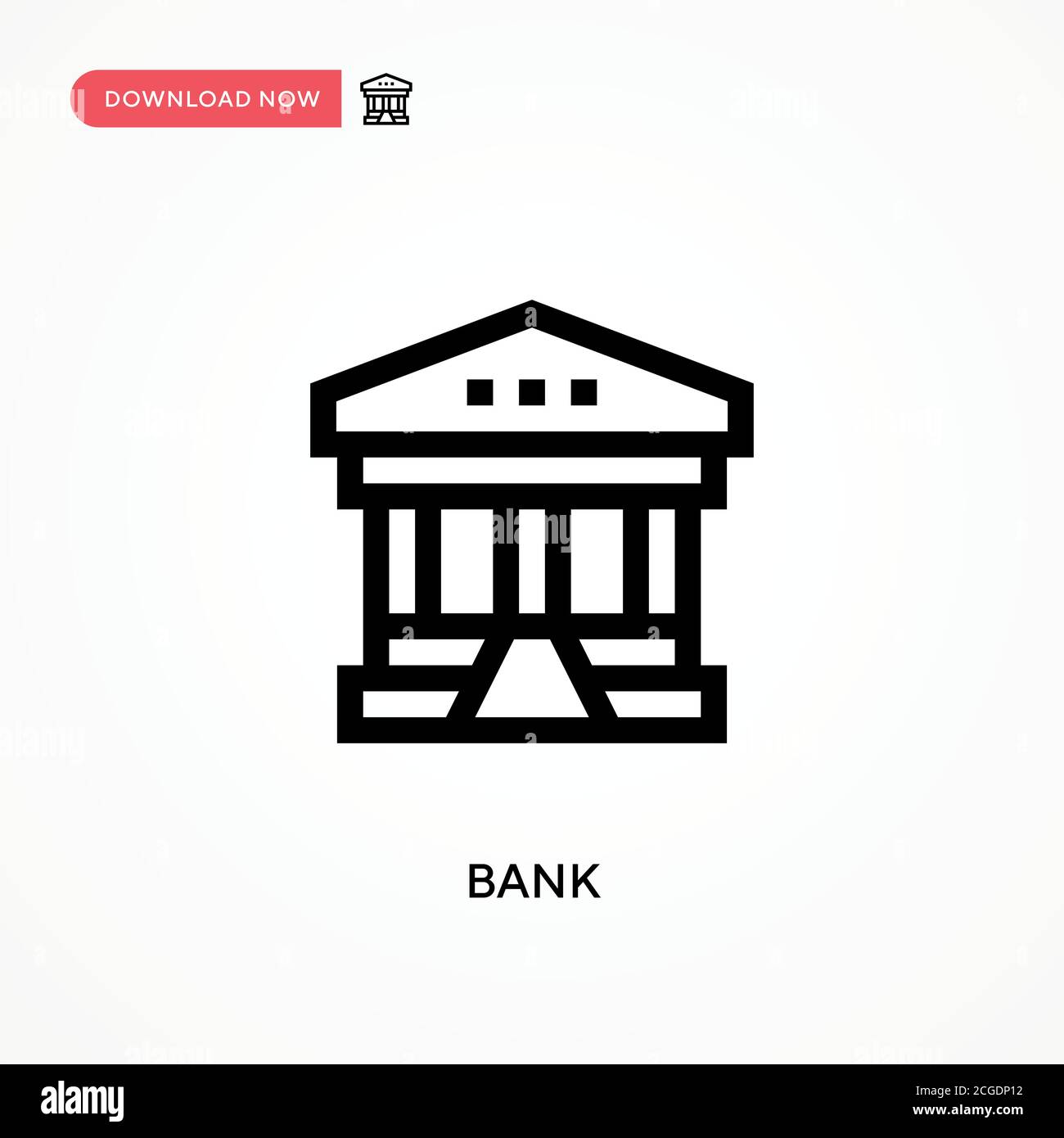 Bank Simple vector icon. Modern, simple flat vector illustration for ...