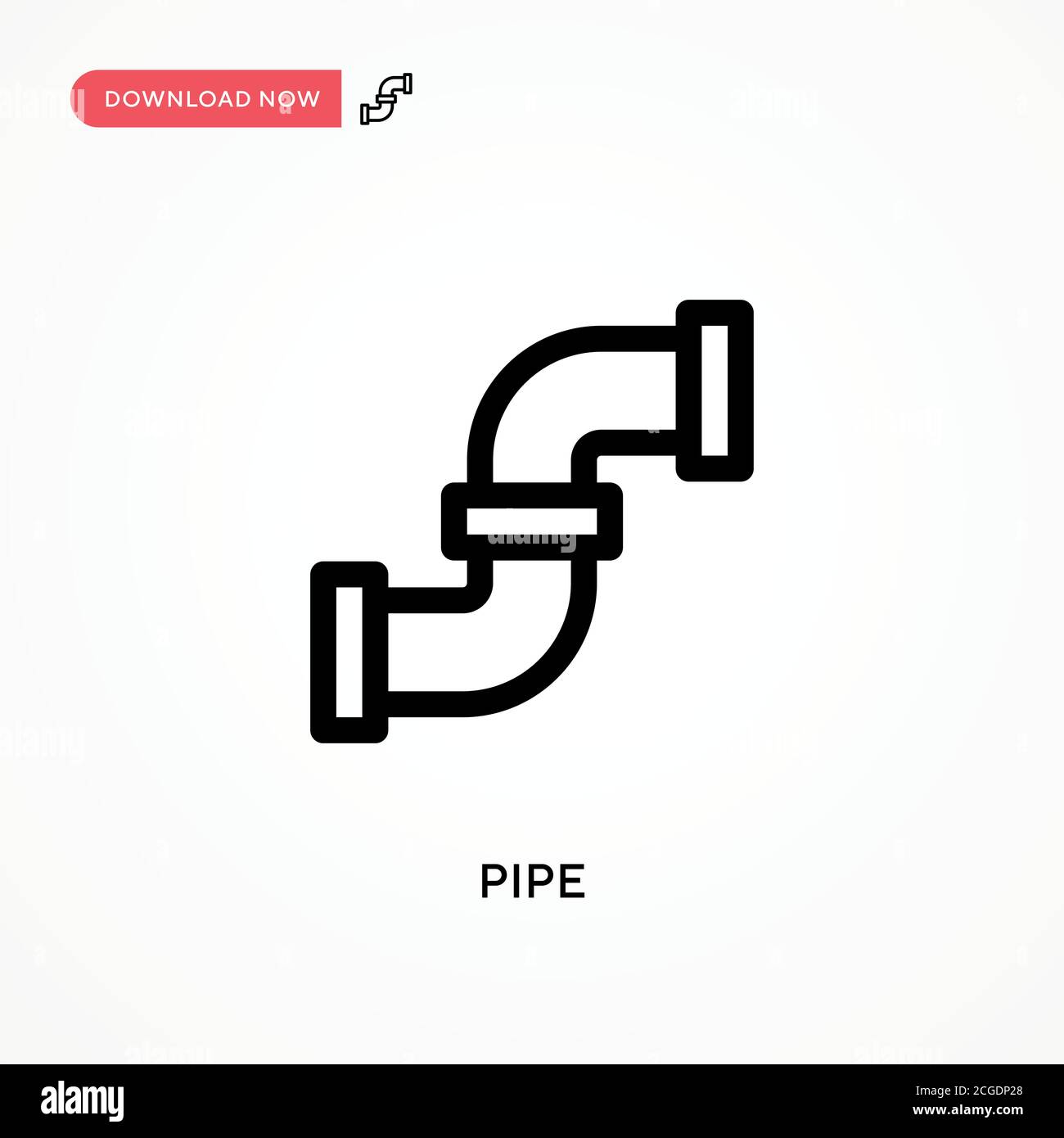 Pipe Simple vector icon. Modern, simple flat vector illustration for ...