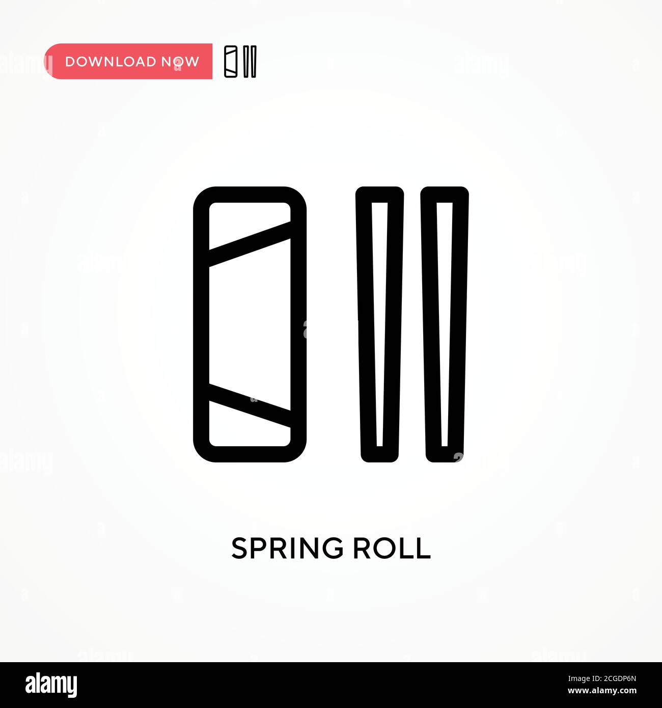 Spring roll Simple vector icon. Modern, simple flat vector illustration ...