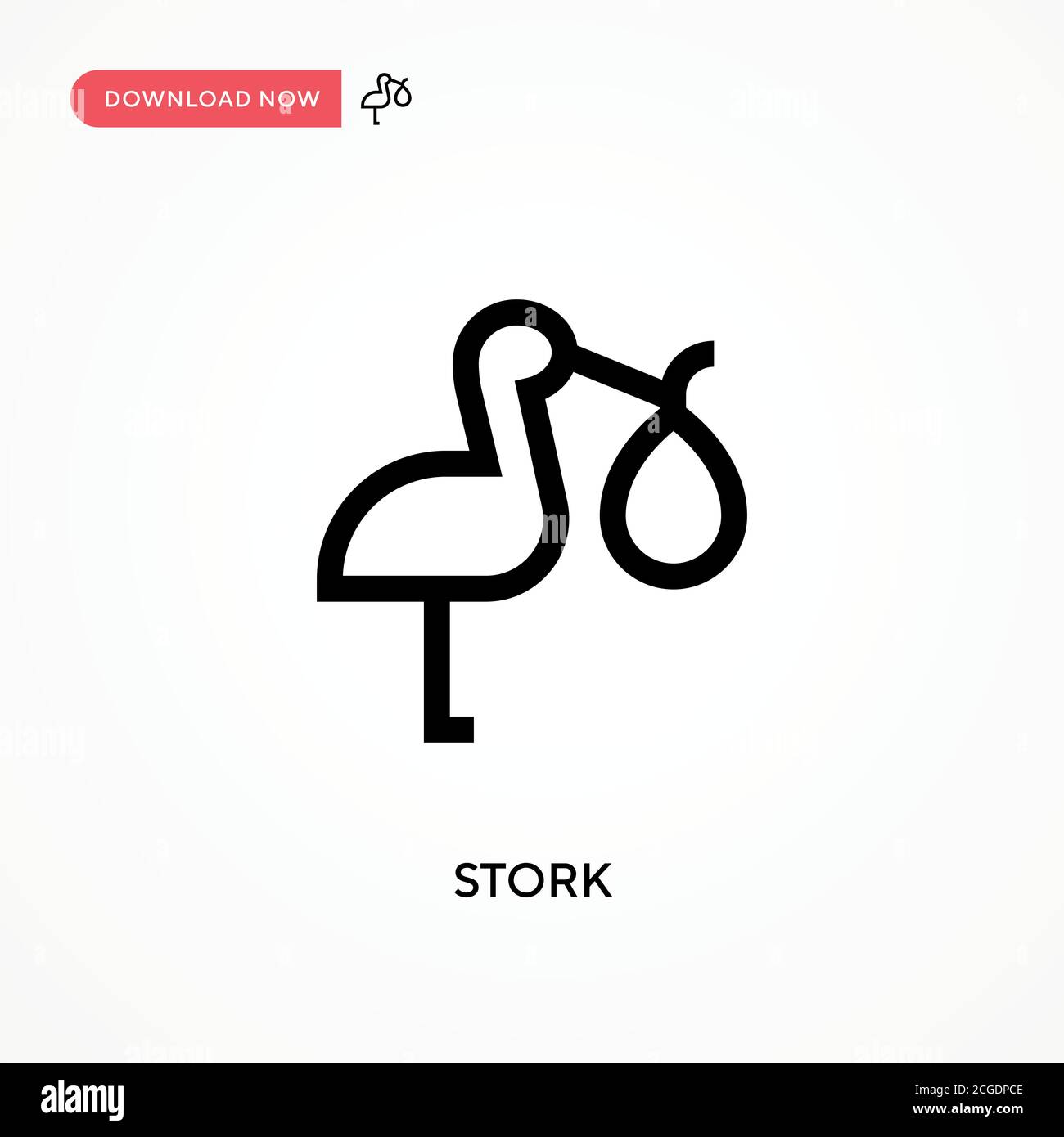 Stork Simple vector icon. Modern, simple flat vector illustration for ...