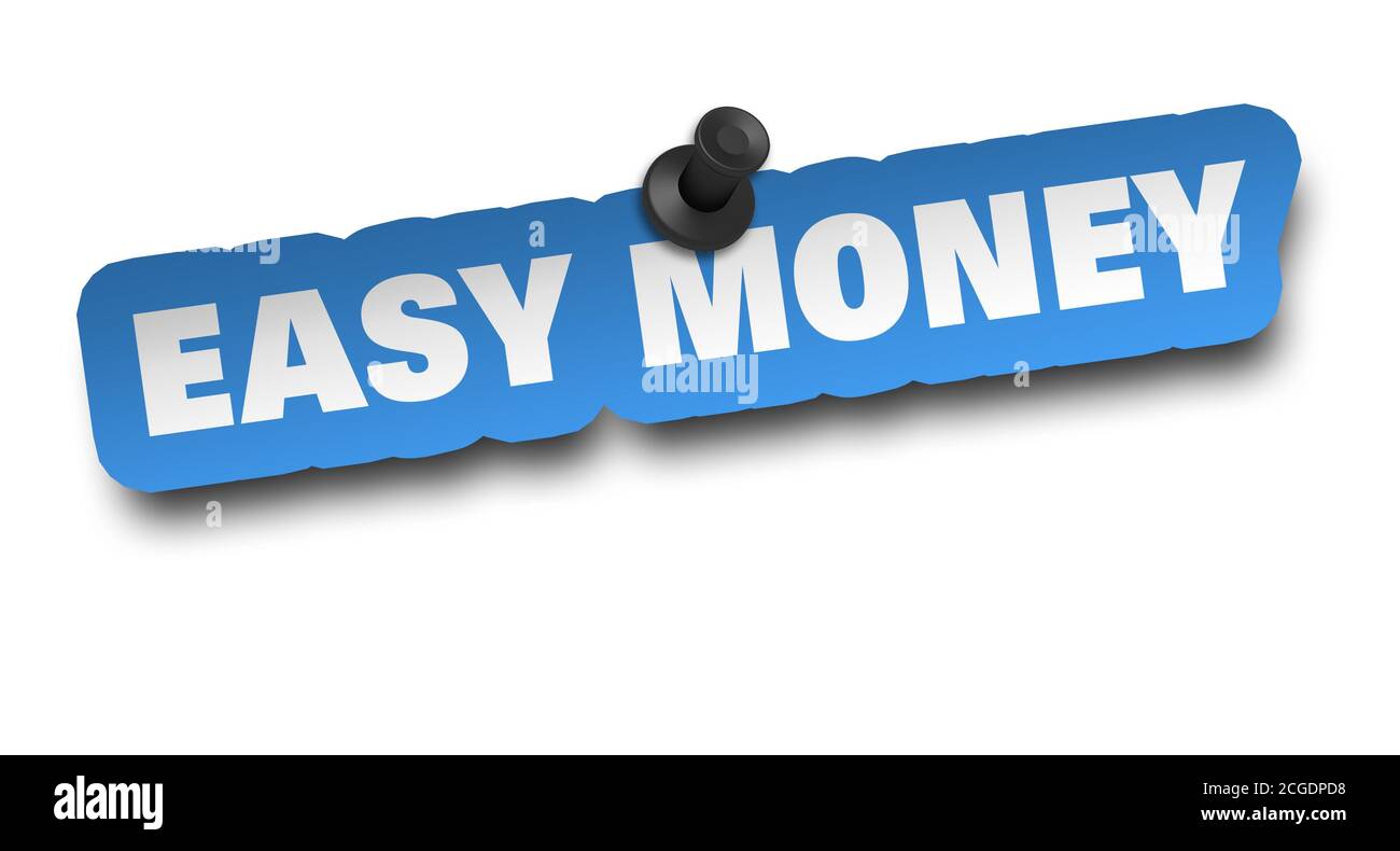 easy money concept 3d illustration isolated on white background Stock ...
