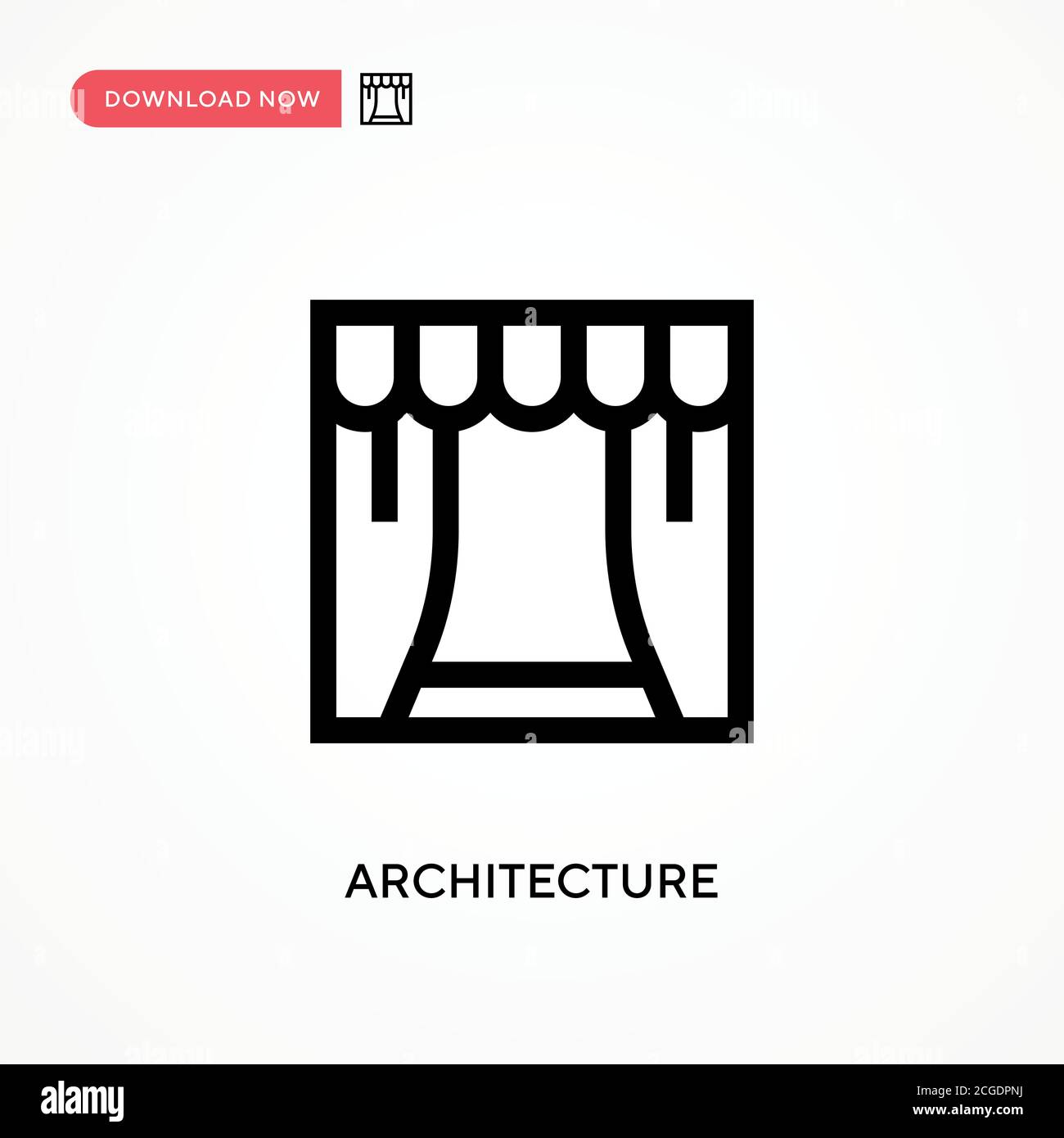 Architecture Simple vector icon. Modern, simple flat vector ...