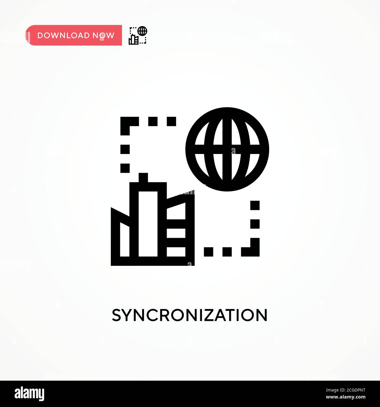 Syncronization Simple vector icon. Modern, simple flat vector ...