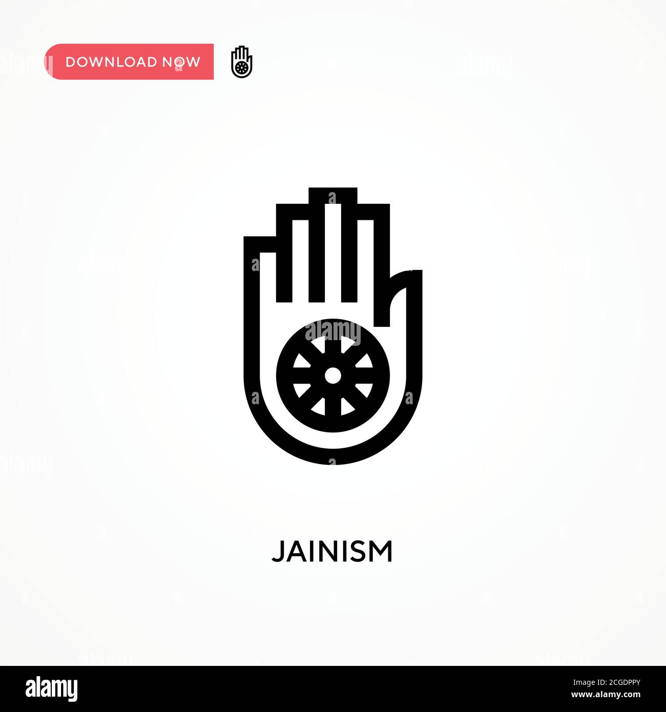 Jainism Simple vector icon. Modern, simple flat vector illustration for ...