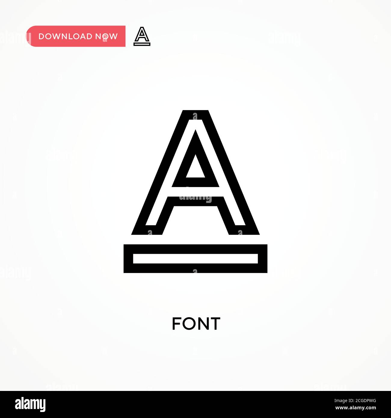 Font Simple vector icon. Modern, simple flat vector illustration for ...