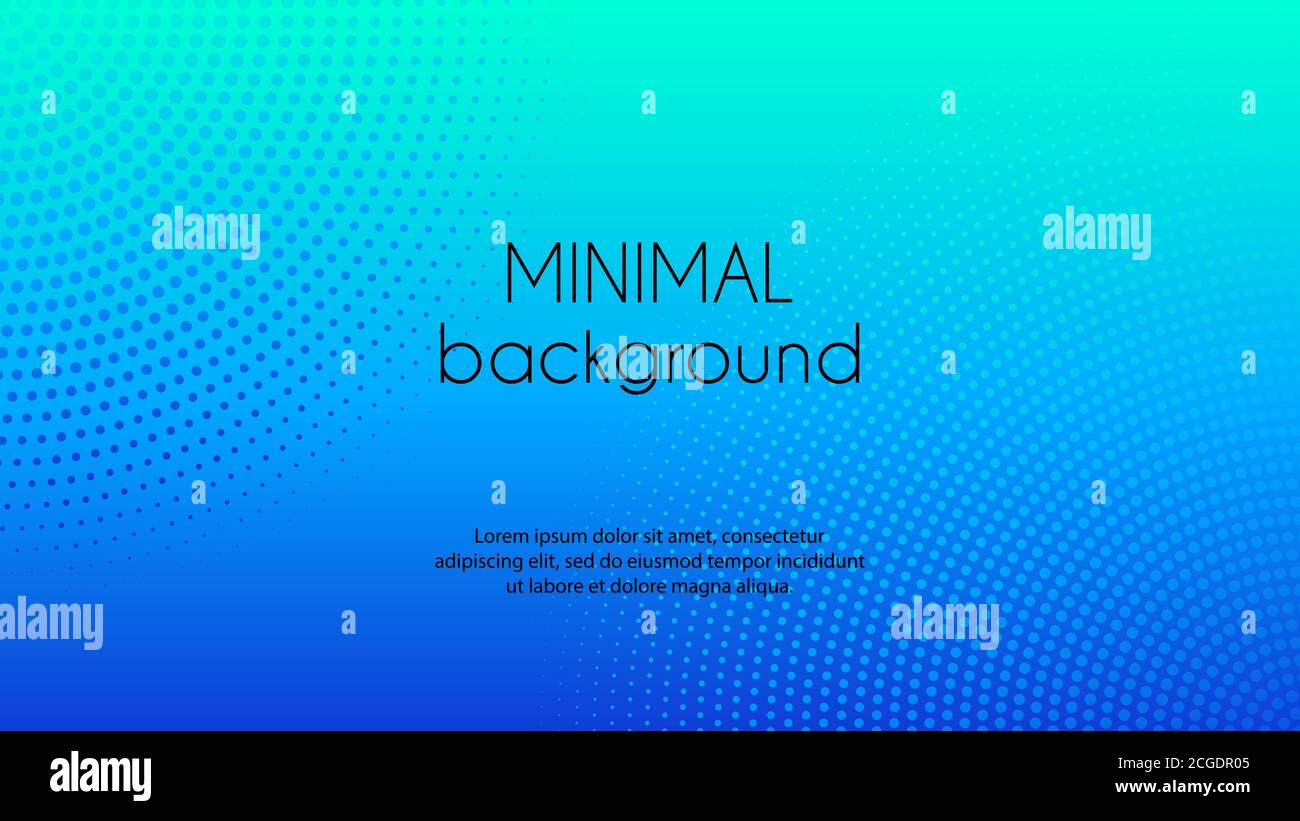 Blue gradient minimal vector background with dotted corners. Abstract ...