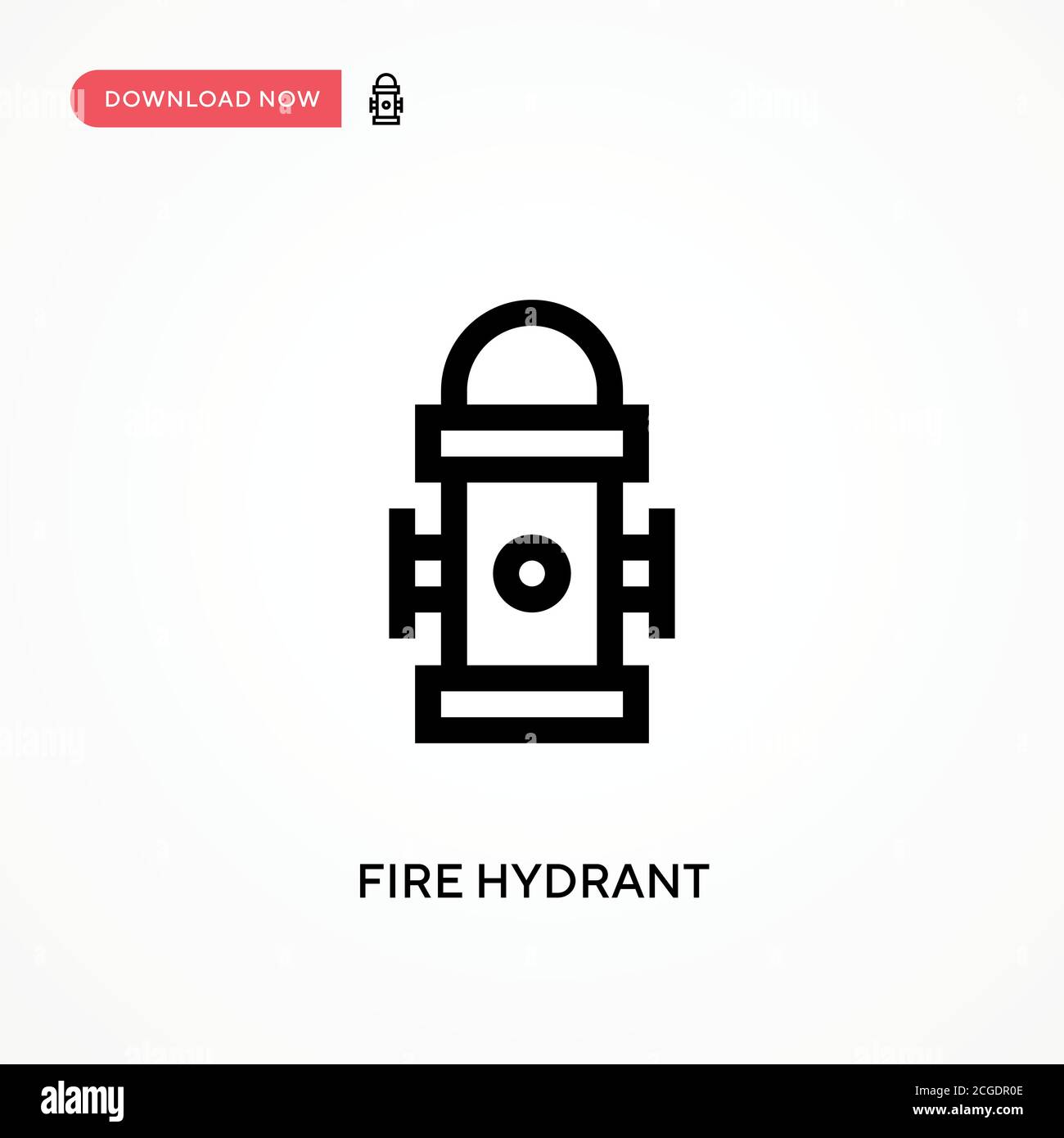 Fire hydrant Simple vector icon. Modern, simple flat vector ...