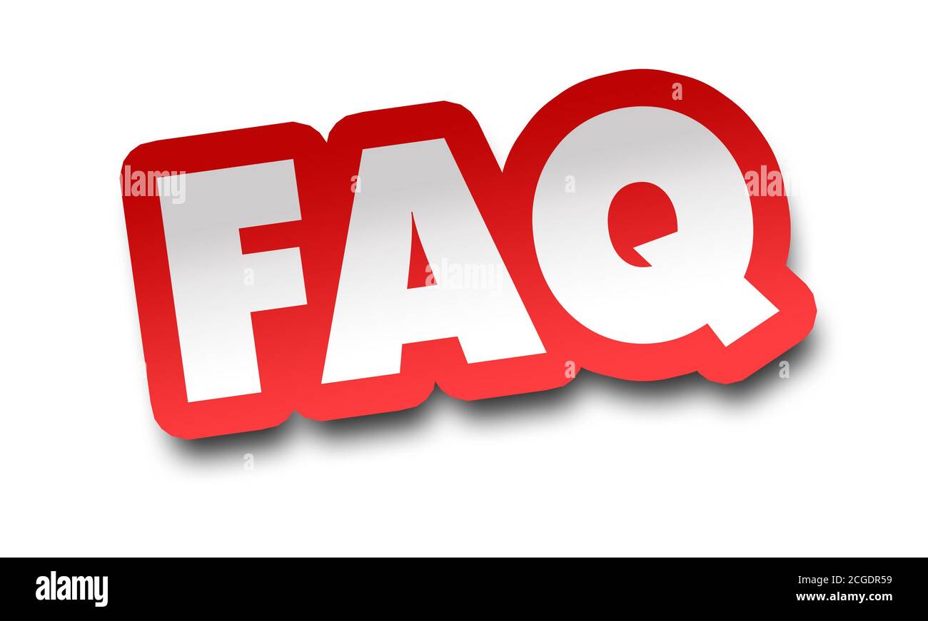 faq concept 3d illustration isolated on white background Stock Photo ...