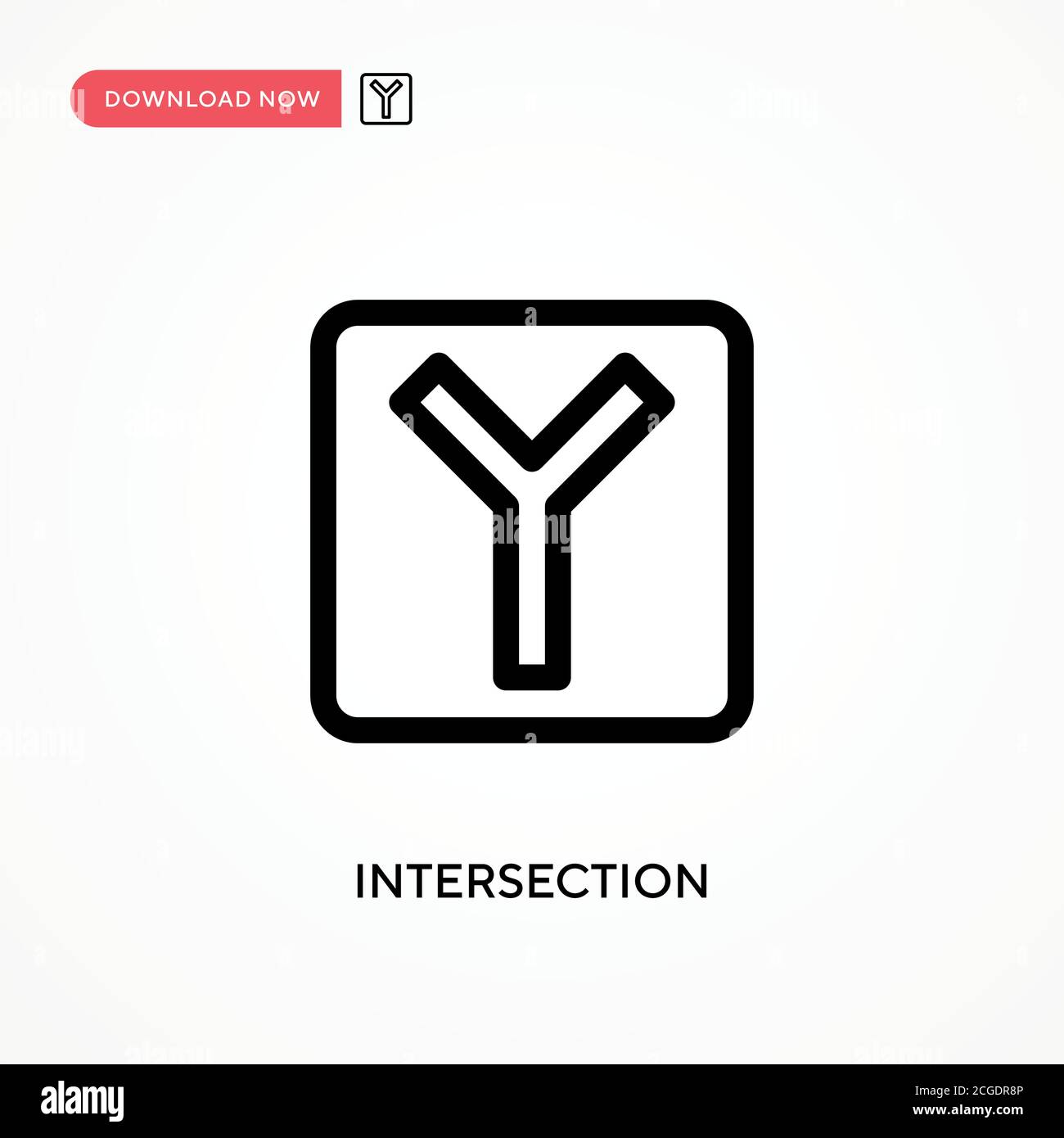 Intersection Simple vector icon. Modern, simple flat vector ...