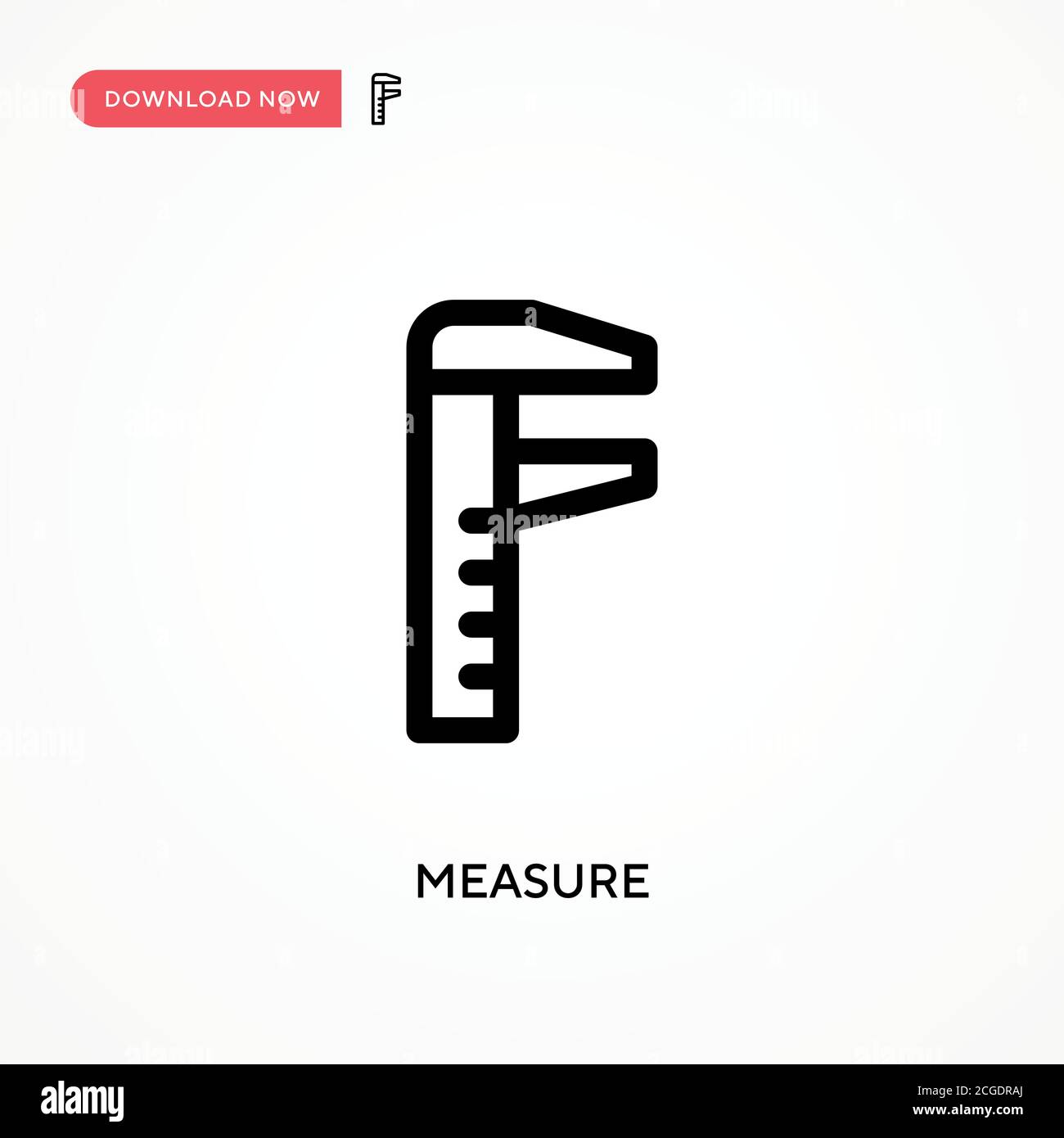 Measure Simple vector icon. Modern, simple flat vector illustration for ...
