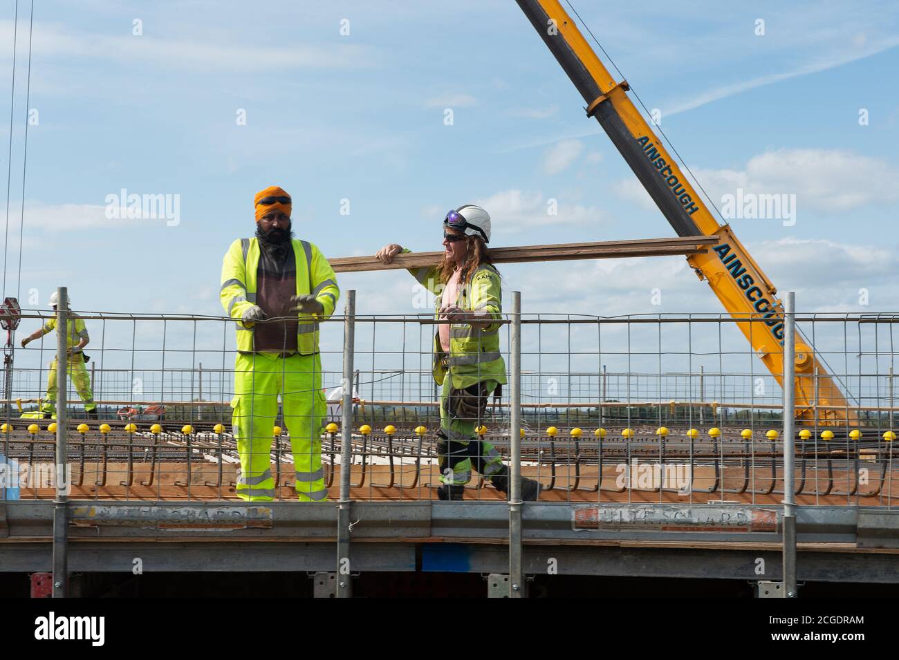 Taplow, Berkshire, UK. 10th September, 2020. Work is continuing on ...