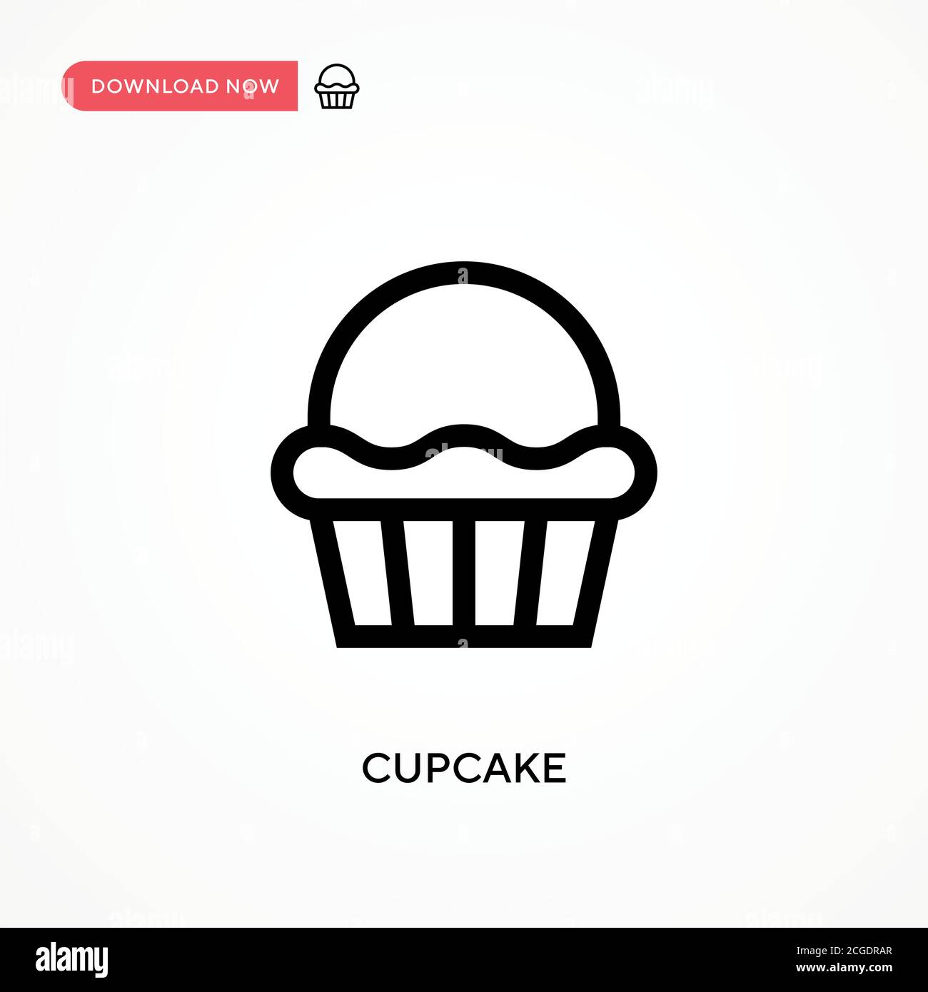 Cupcake Simple vector icon. Modern, simple flat vector illustration for ...