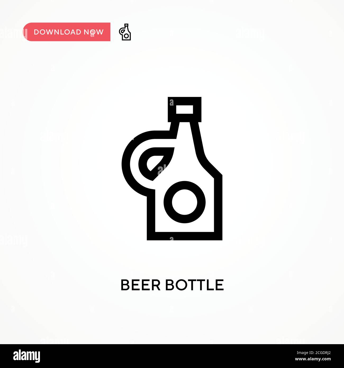 Beer bottle Simple vector icon. Modern, simple flat vector illustration ...
