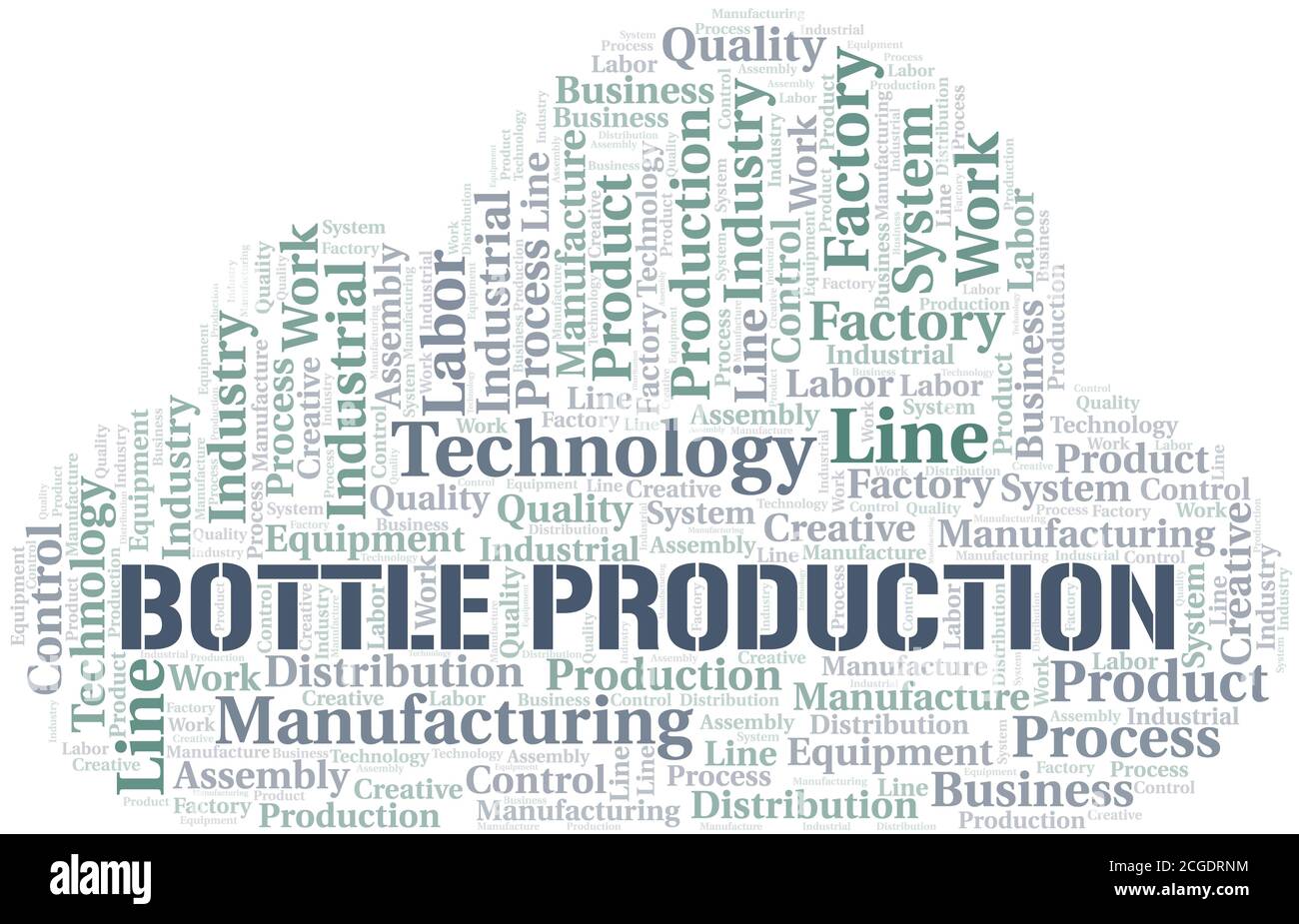 Bottle Production word cloud create with the text only Stock Vector ...