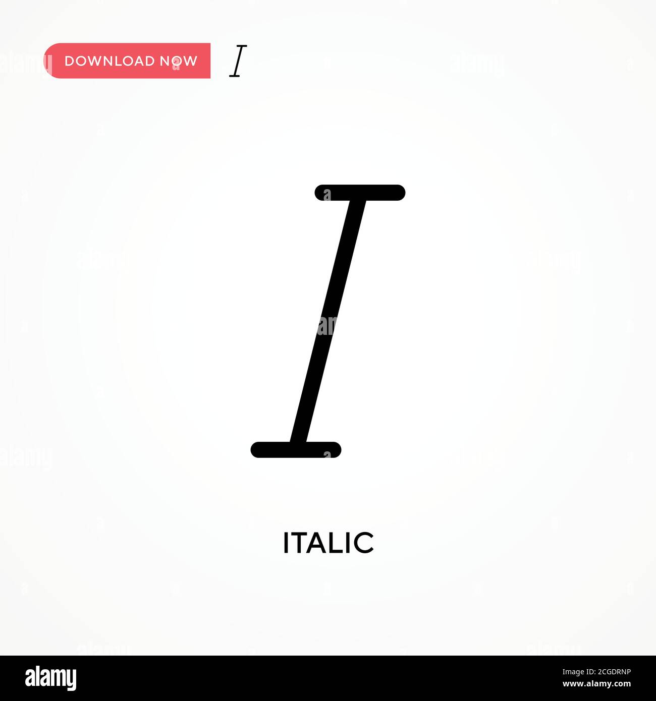 Italic Simple vector icon. Modern, simple flat vector illustration for ...
