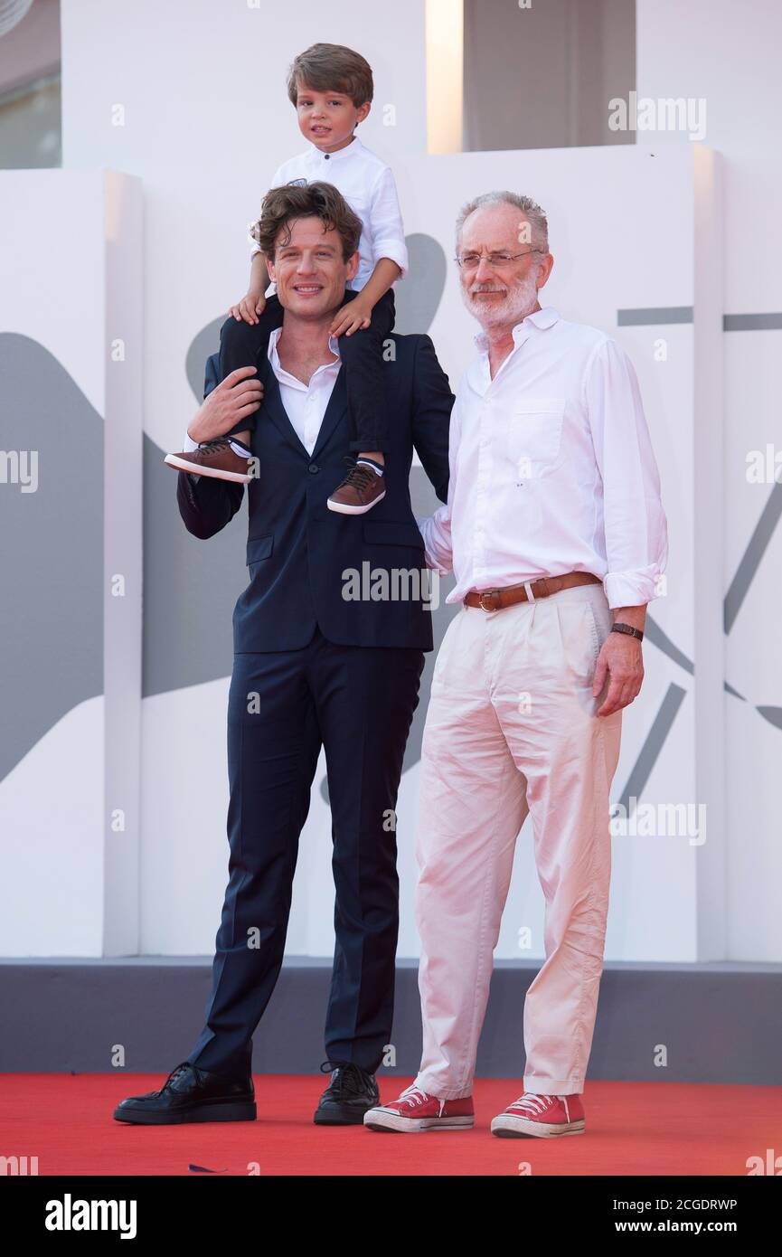 Venice, Italy. 09th Sep, 2020. James Norton, Uberto Pasolini and Daniel ...