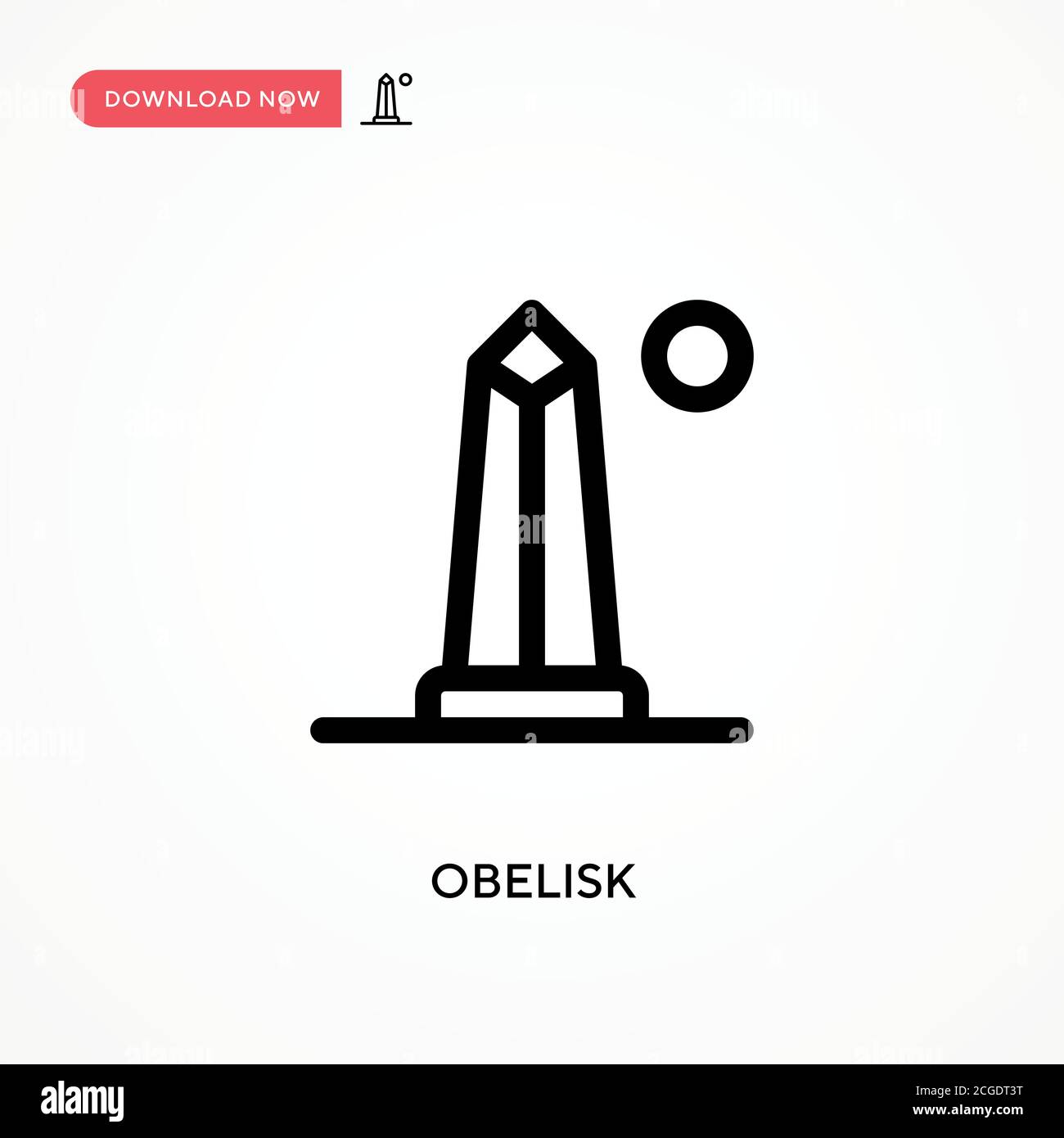 Obelisk Simple vector icon. Modern, simple flat vector illustration for web site or mobile app ...