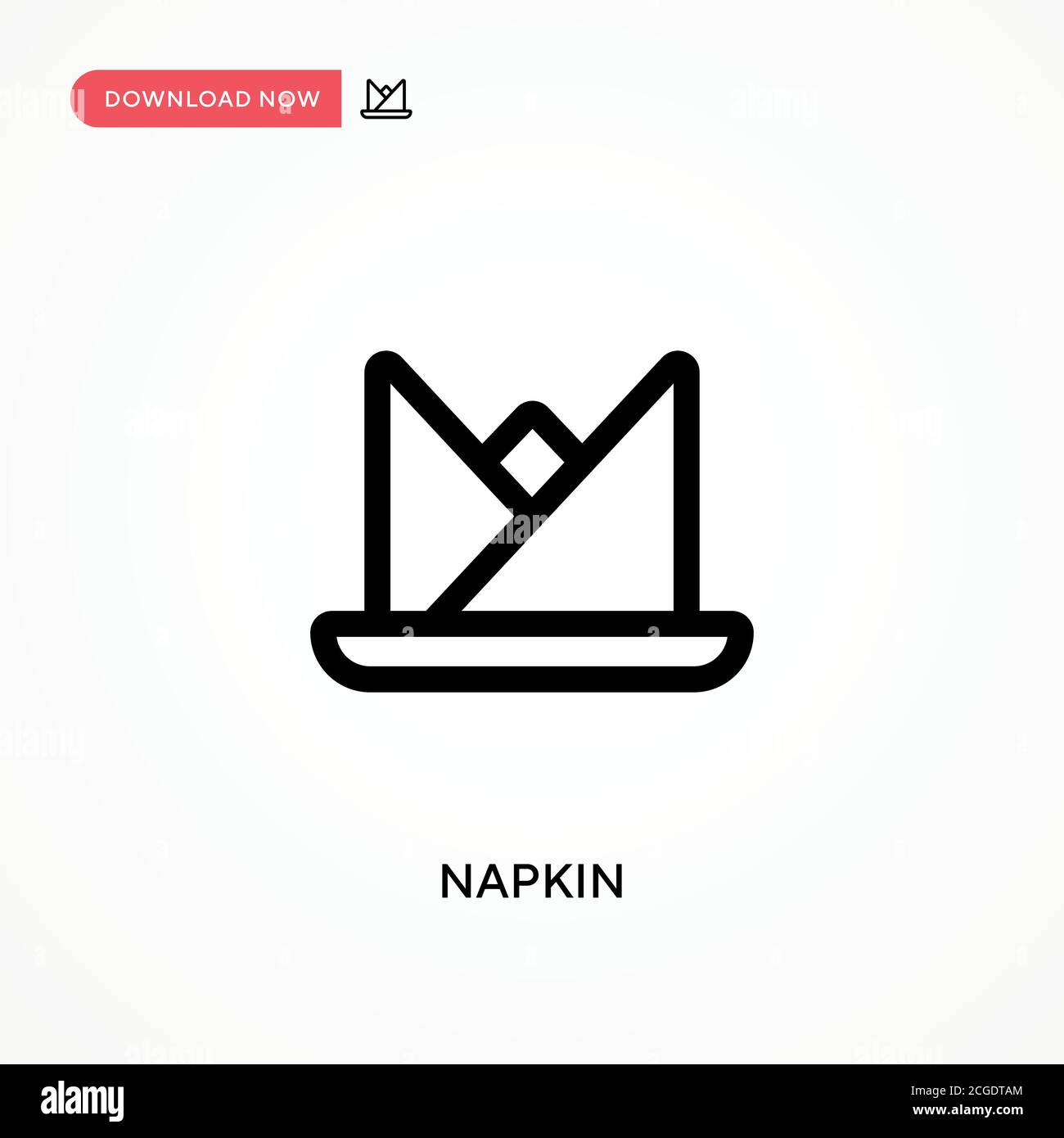 Napkin Simple vector icon. Modern, simple flat vector illustration for ...