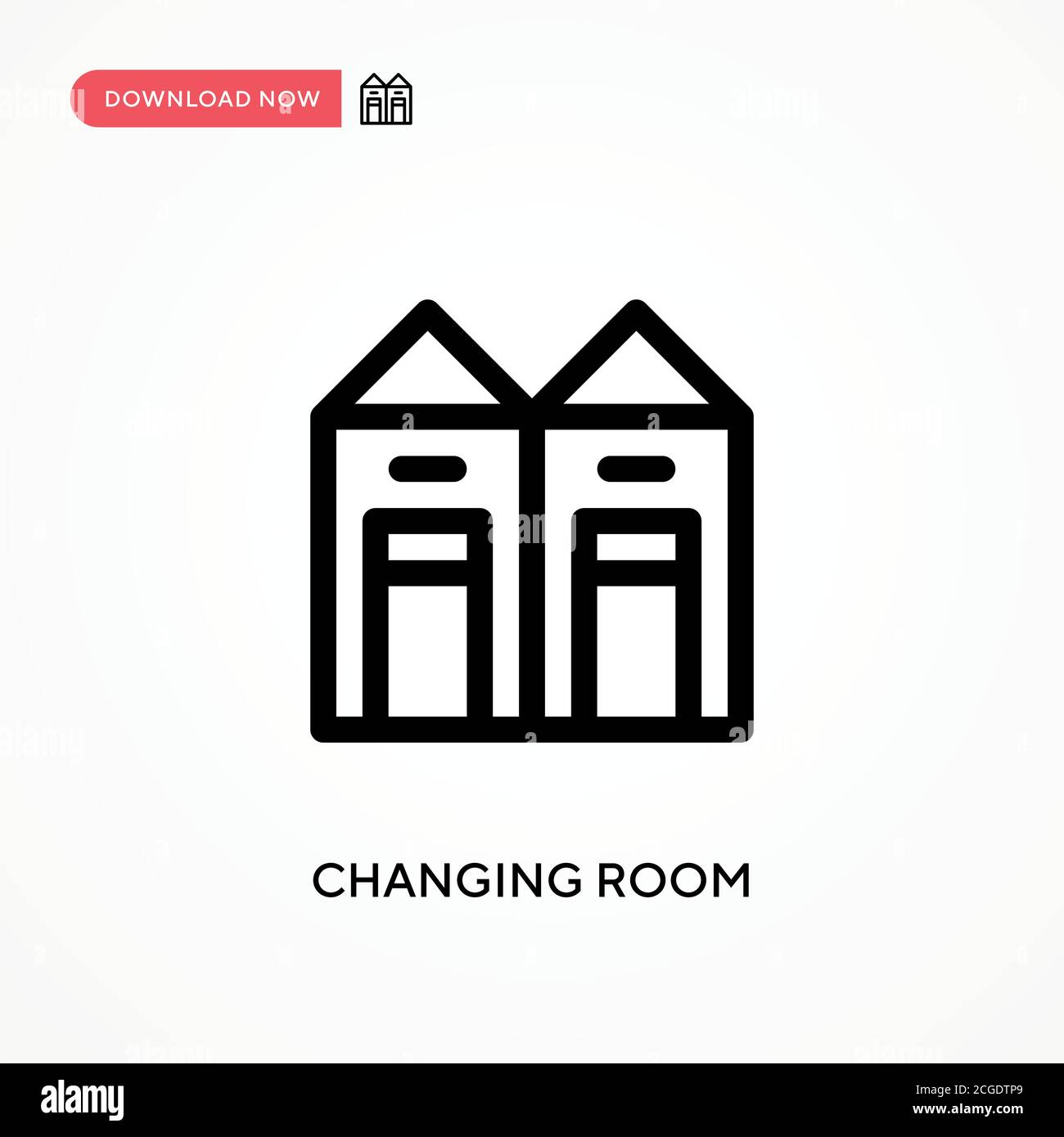 Changing room Simple vector icon. Modern, simple flat vector ...