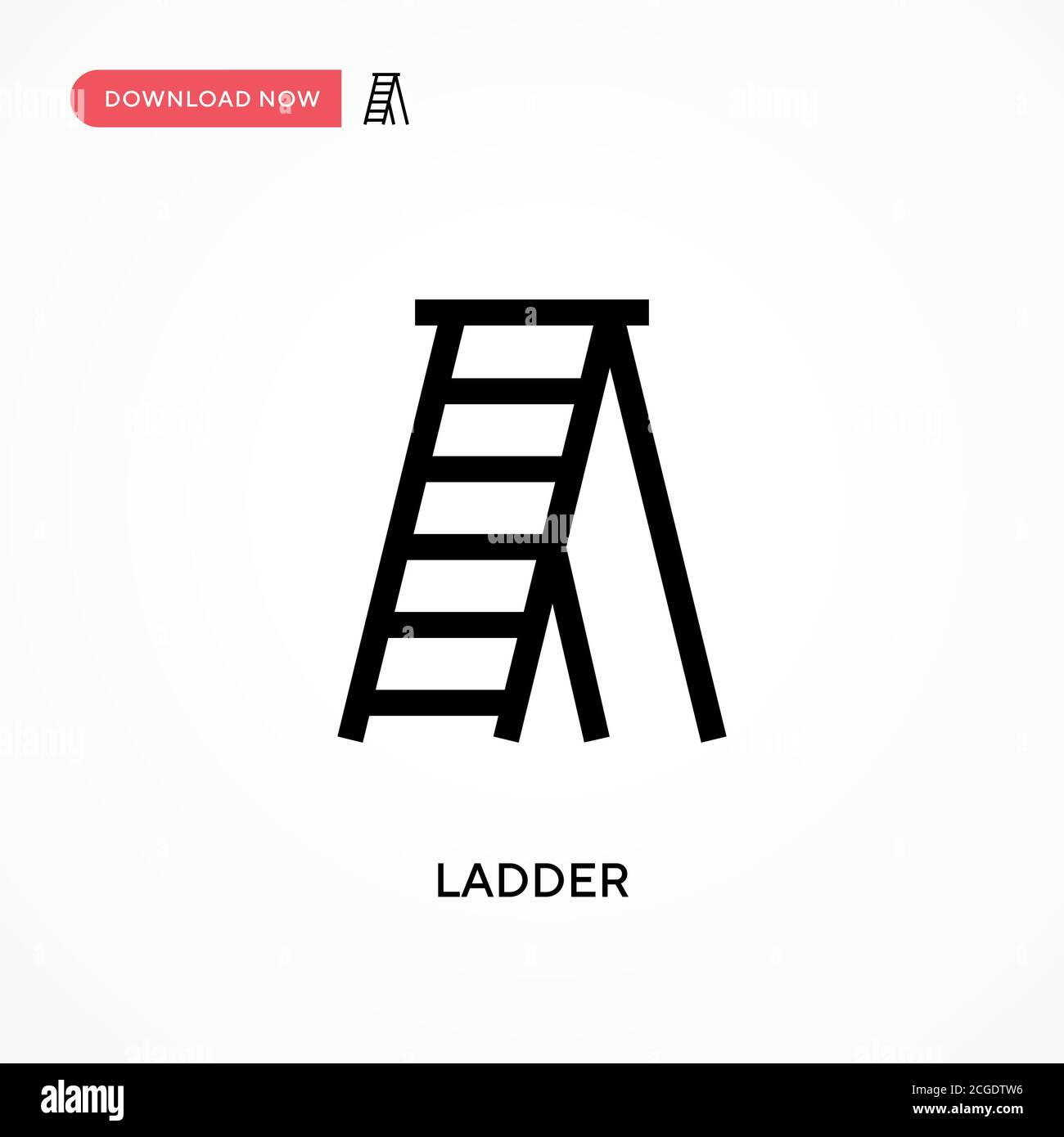 Ladder Simple vector icon. Modern, simple flat vector illustration for ...