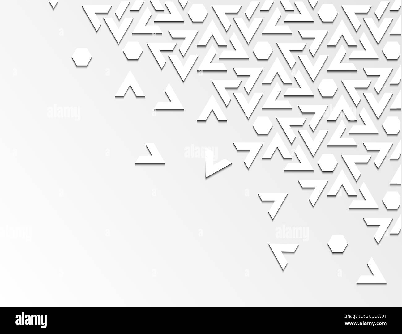 White geometric background with relief and shadow. 3d white isometric ...