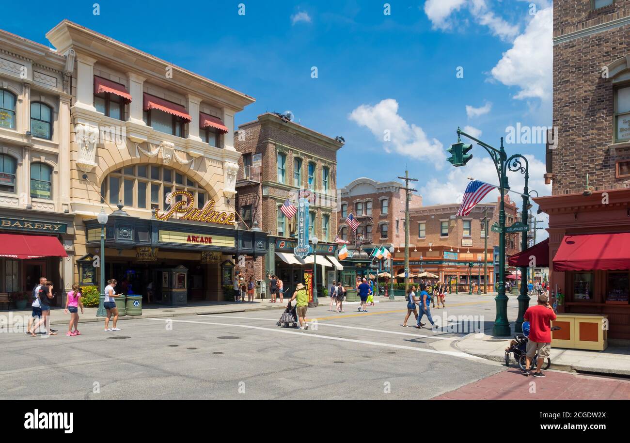 Visitors ,rides and restaurants at Universal Studios Florida theme park ...