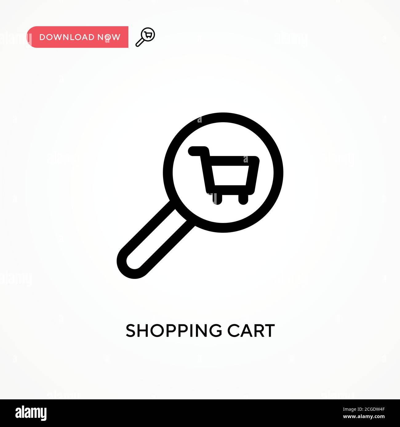 Shopping cart Simple vector icon. Modern, simple flat vector ...