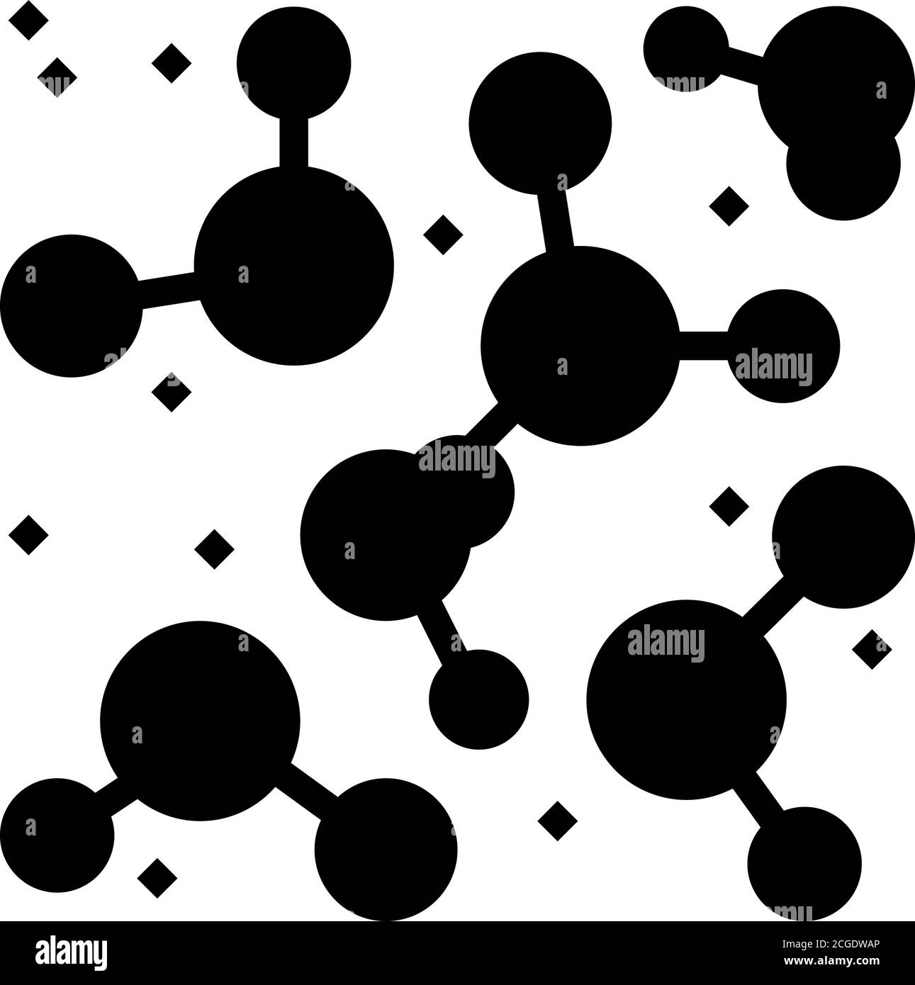 chemical molecule glyph icon vector isolated illustration Stock Vector ...