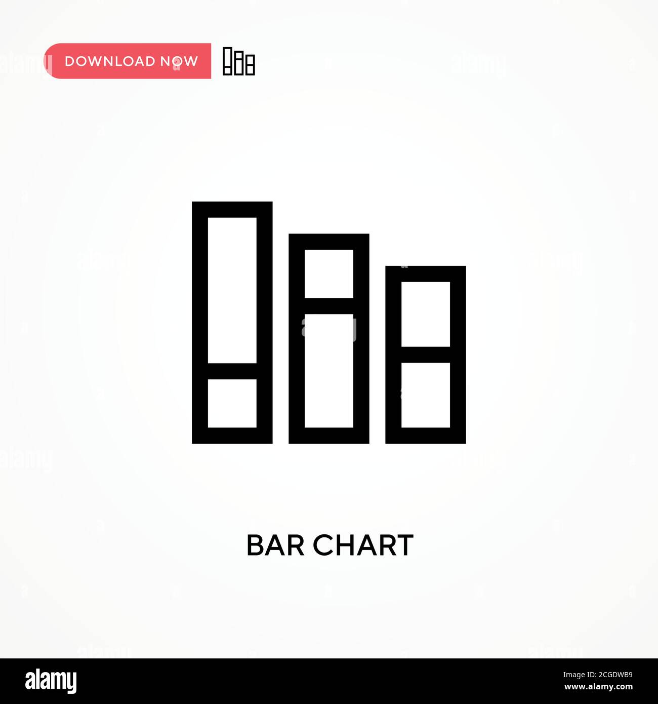 Bar chart Simple vector icon. Modern, simple flat vector illustration ...
