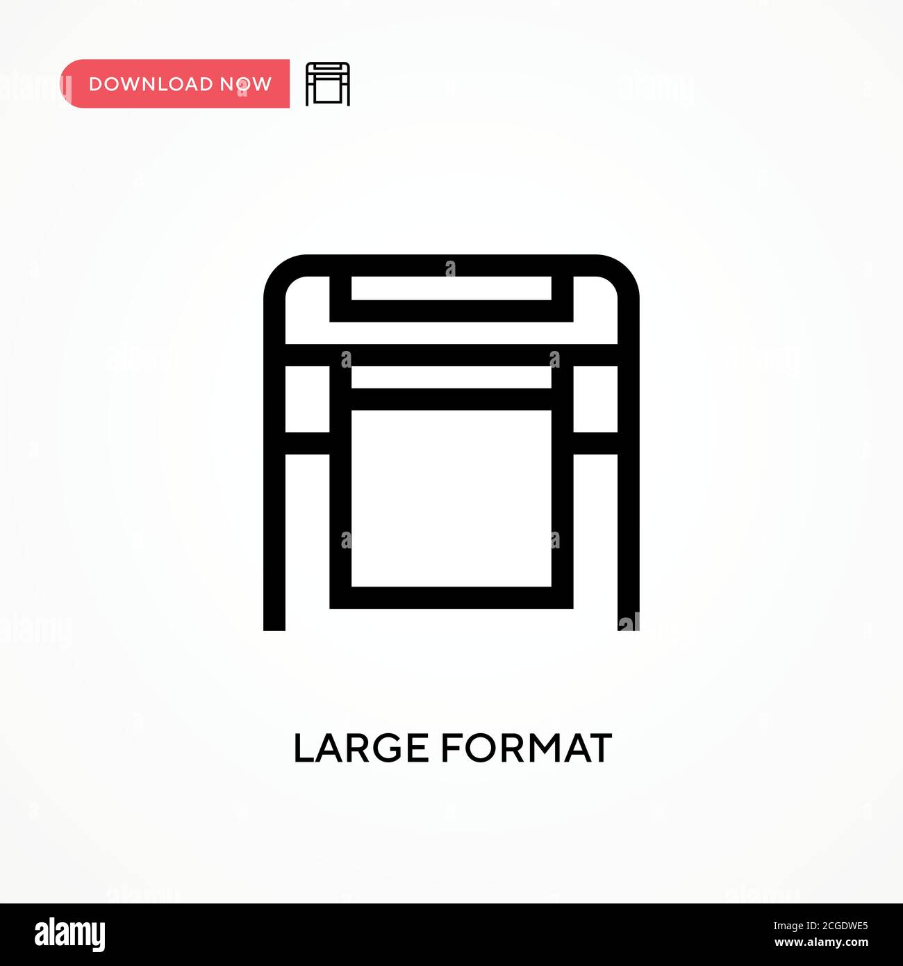 Large format Simple vector icon. Modern, simple flat vector ...