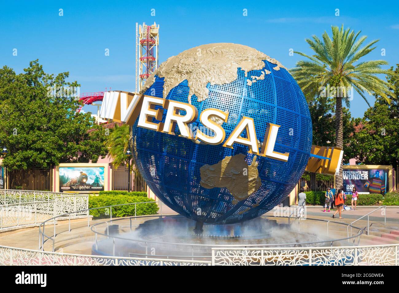 The famous Universal Globe at Universal Studios Florida theme park ...
