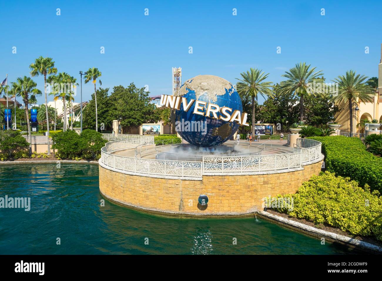 The famous Universal Globe at Universal Studios Florida theme park ...