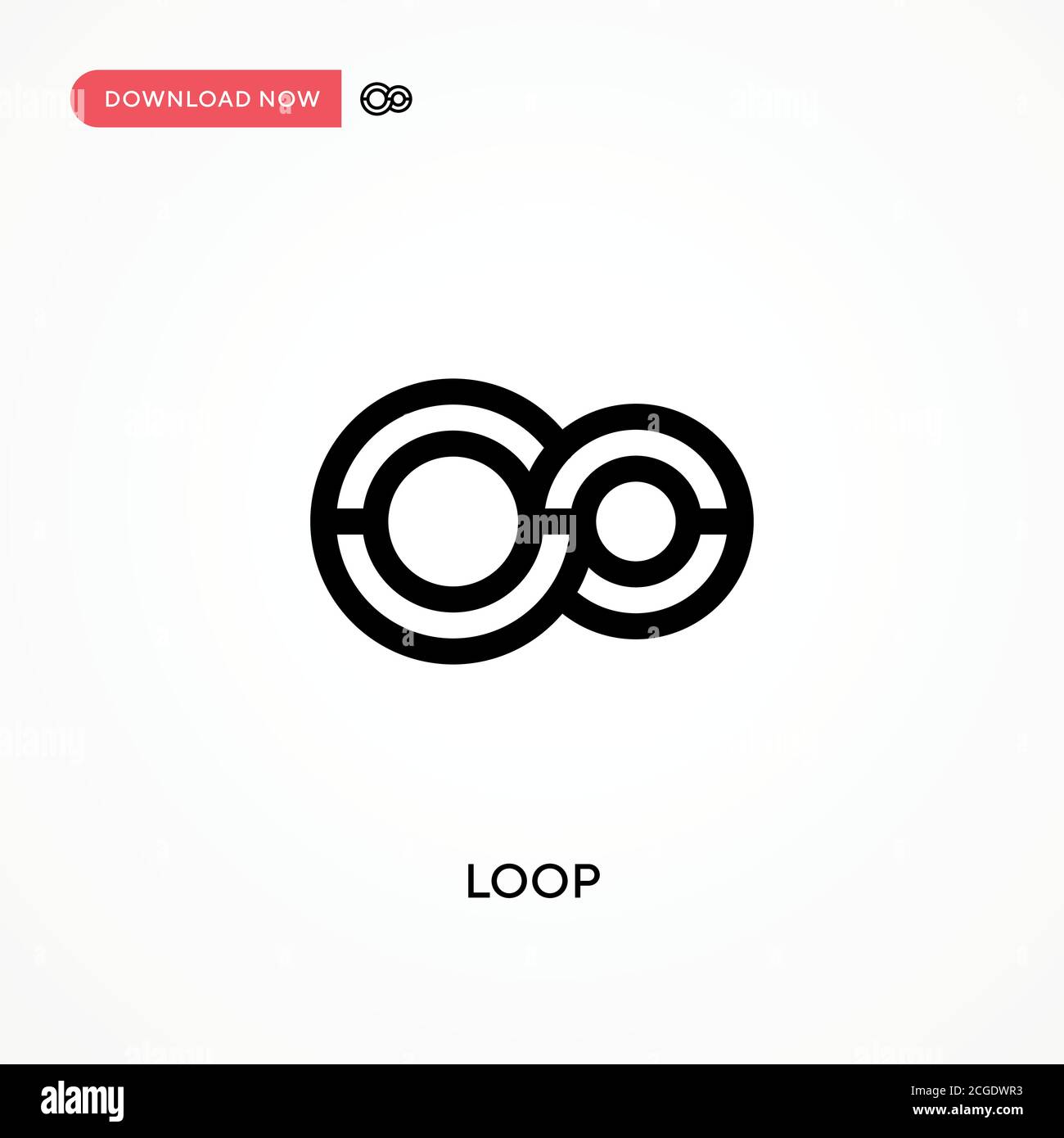 Loop Simple vector icon. Modern, simple flat vector illustration for ...