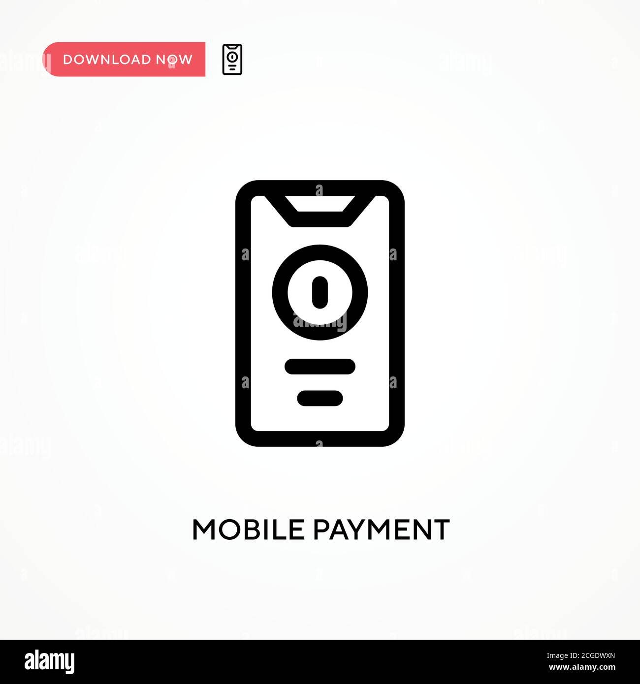 Mobile payment Simple vector icon. Modern, simple flat vector ...
