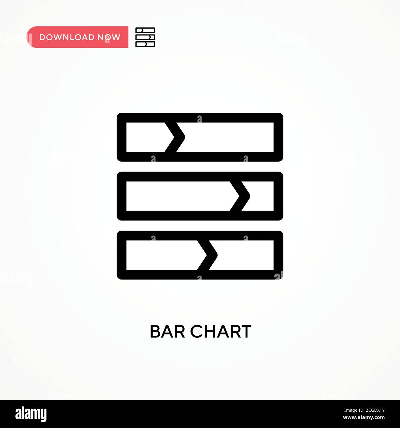 Bar chart Simple vector icon. Modern, simple flat vector illustration ...