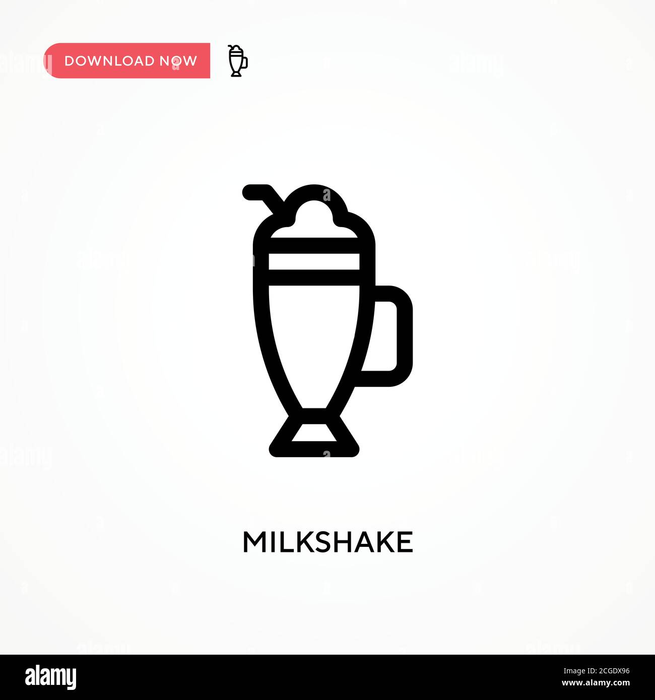 Milkshake Simple vector icon. Modern, simple flat vector illustration ...