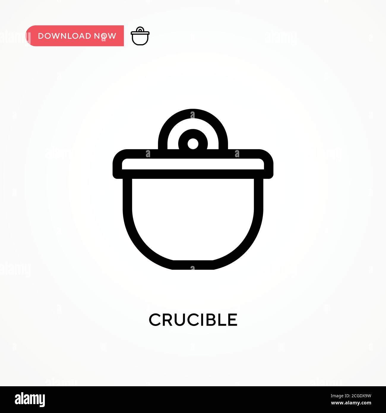 Crucible Simple vector icon. Modern, simple flat vector illustration ...