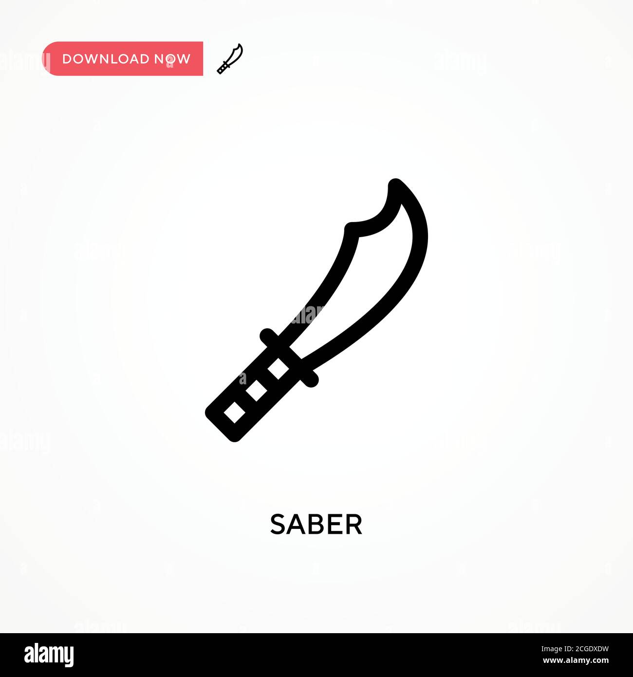 Saber Simple vector icon. Modern, simple flat vector illustration for ...