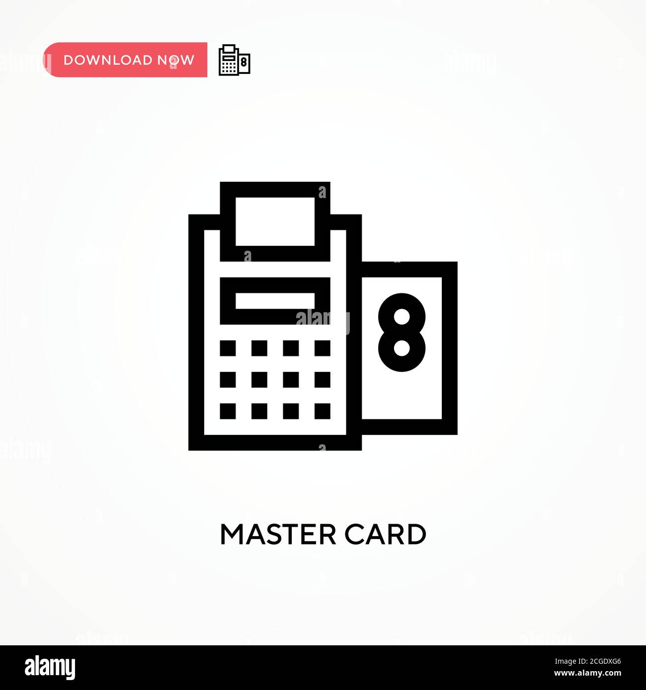 Master card Simple vector icon. Modern, simple flat vector illustration ...