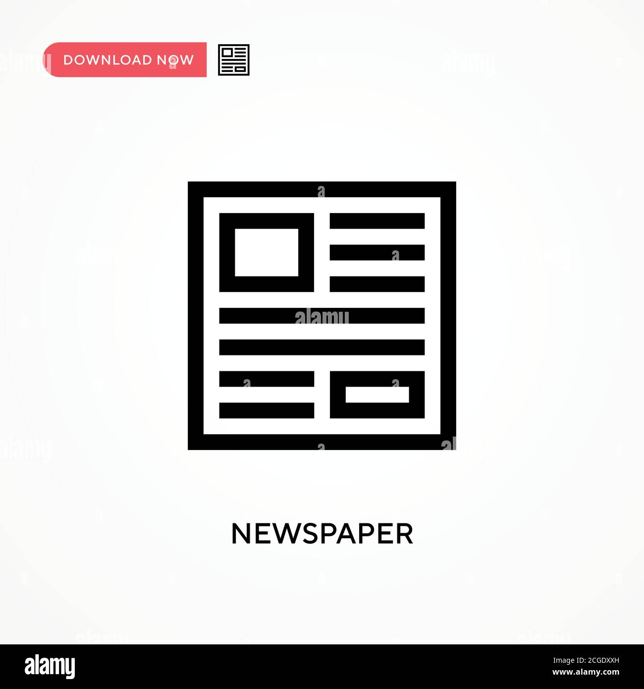Newspaper Simple vector icon. Modern, simple flat vector illustration ...