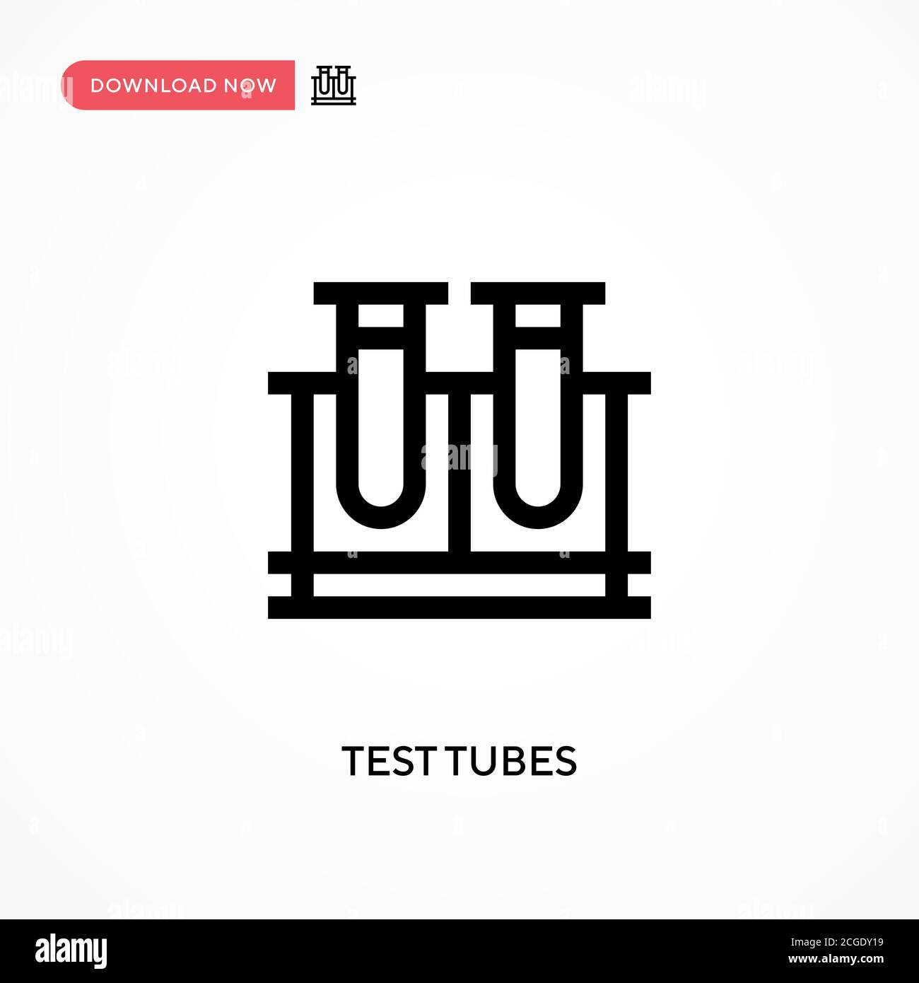 Test tubes Simple vector icon. Modern, simple flat vector illustration ...