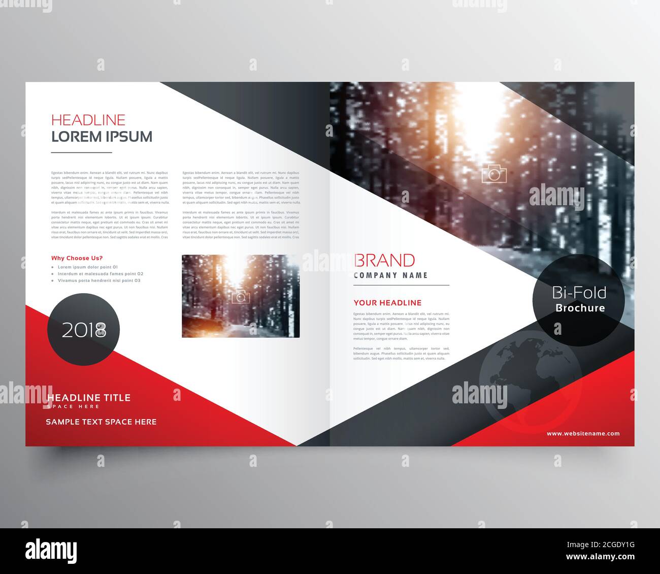 Creative Bifold Brochure Design Or Magazine Cover Template