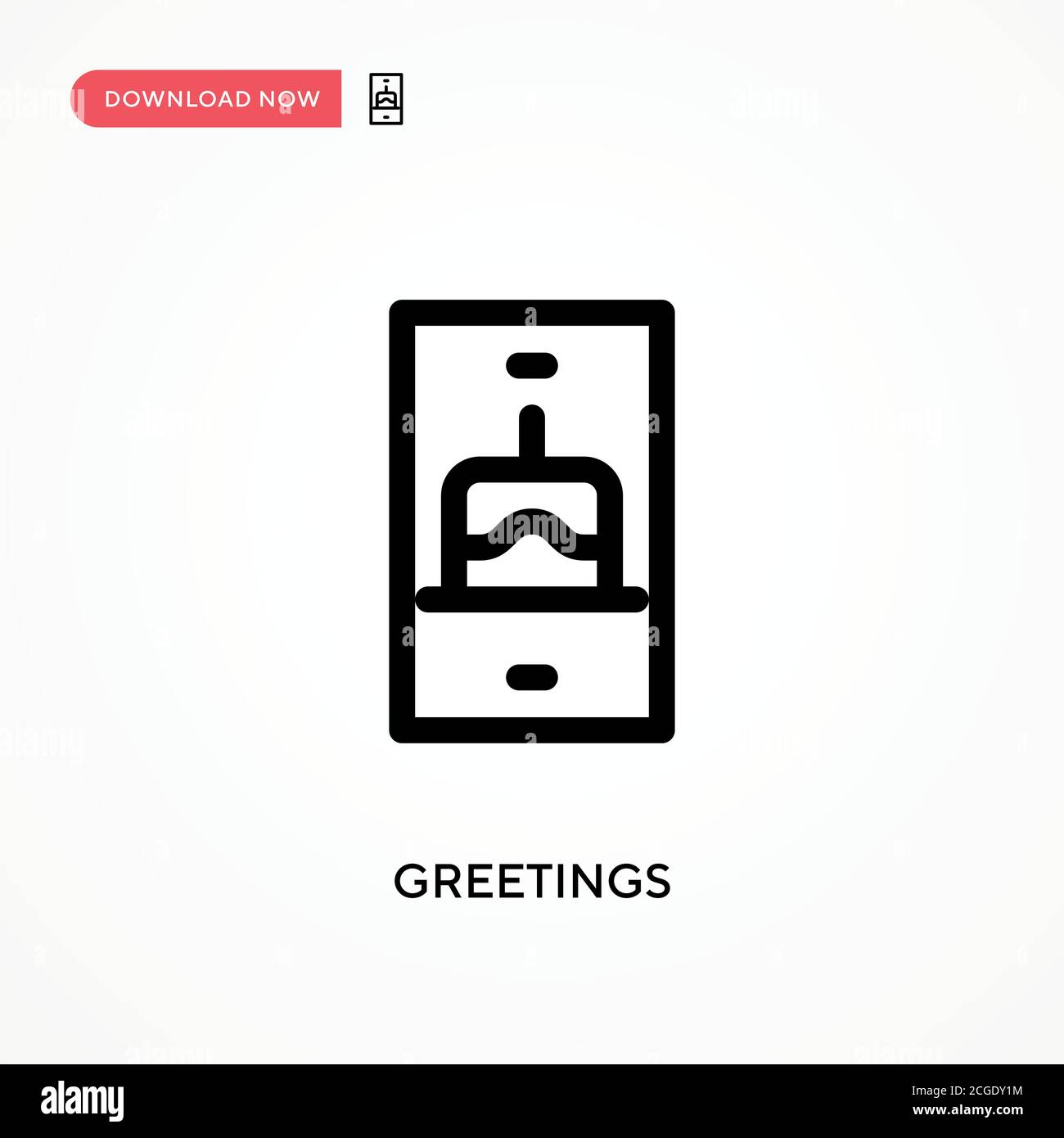 Greetings Simple vector icon. Modern, simple flat vector illustration ...