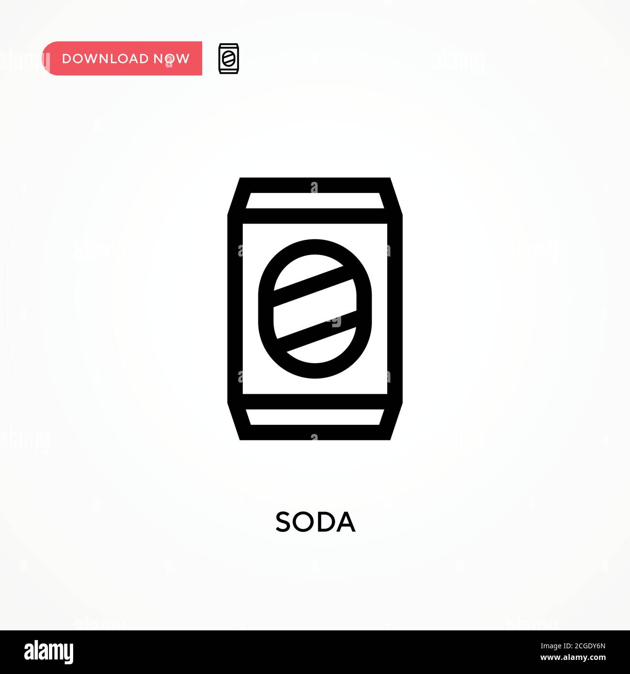 Soda Simple vector icon. Modern, simple flat vector illustration for ...