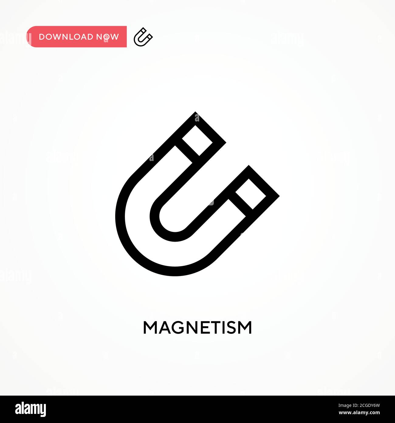 Magnetism Simple vector icon. Modern, simple flat vector illustration for web site or mobile app ...