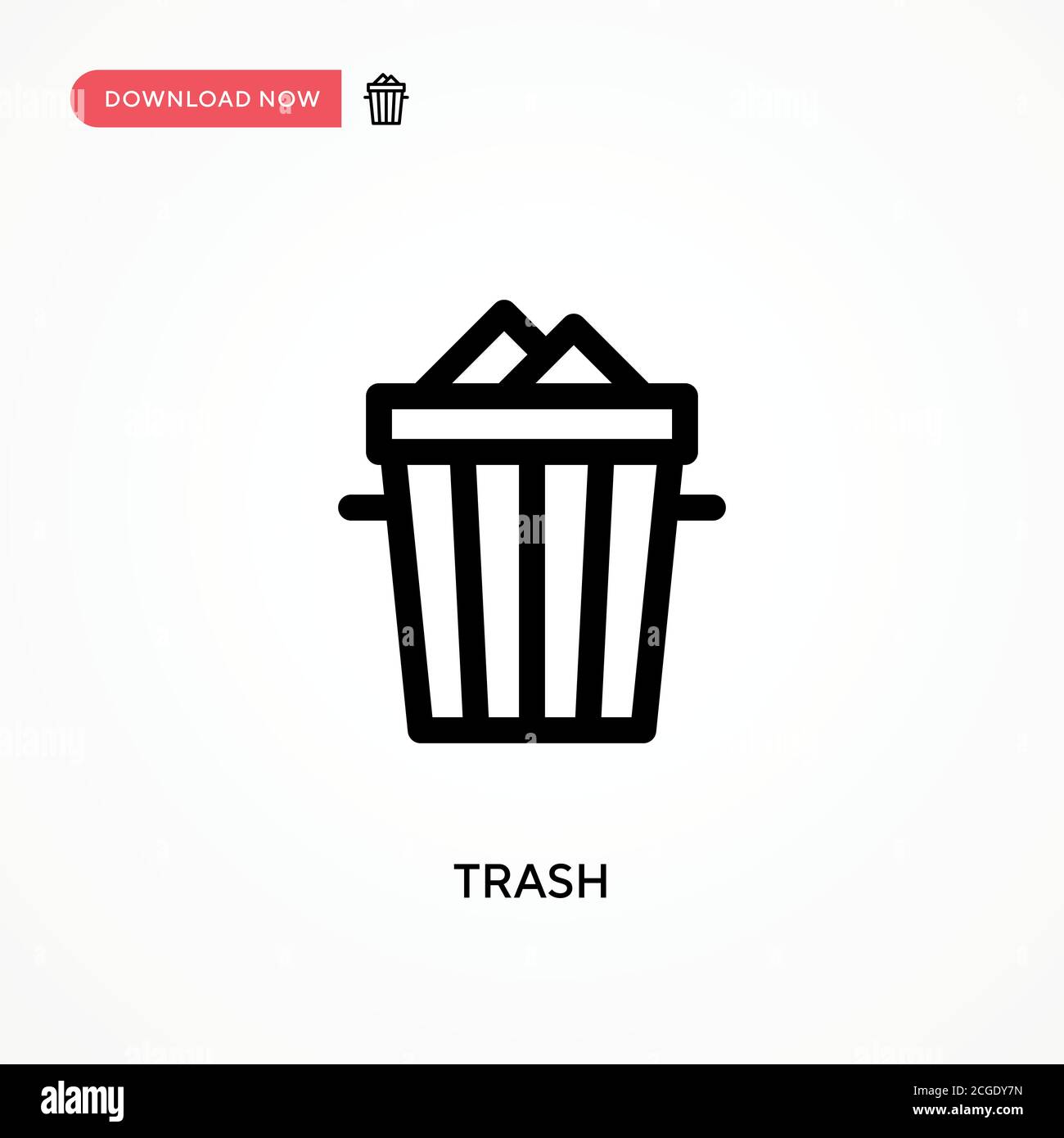 Trash Simple vector icon. Modern, simple flat vector illustration for ...
