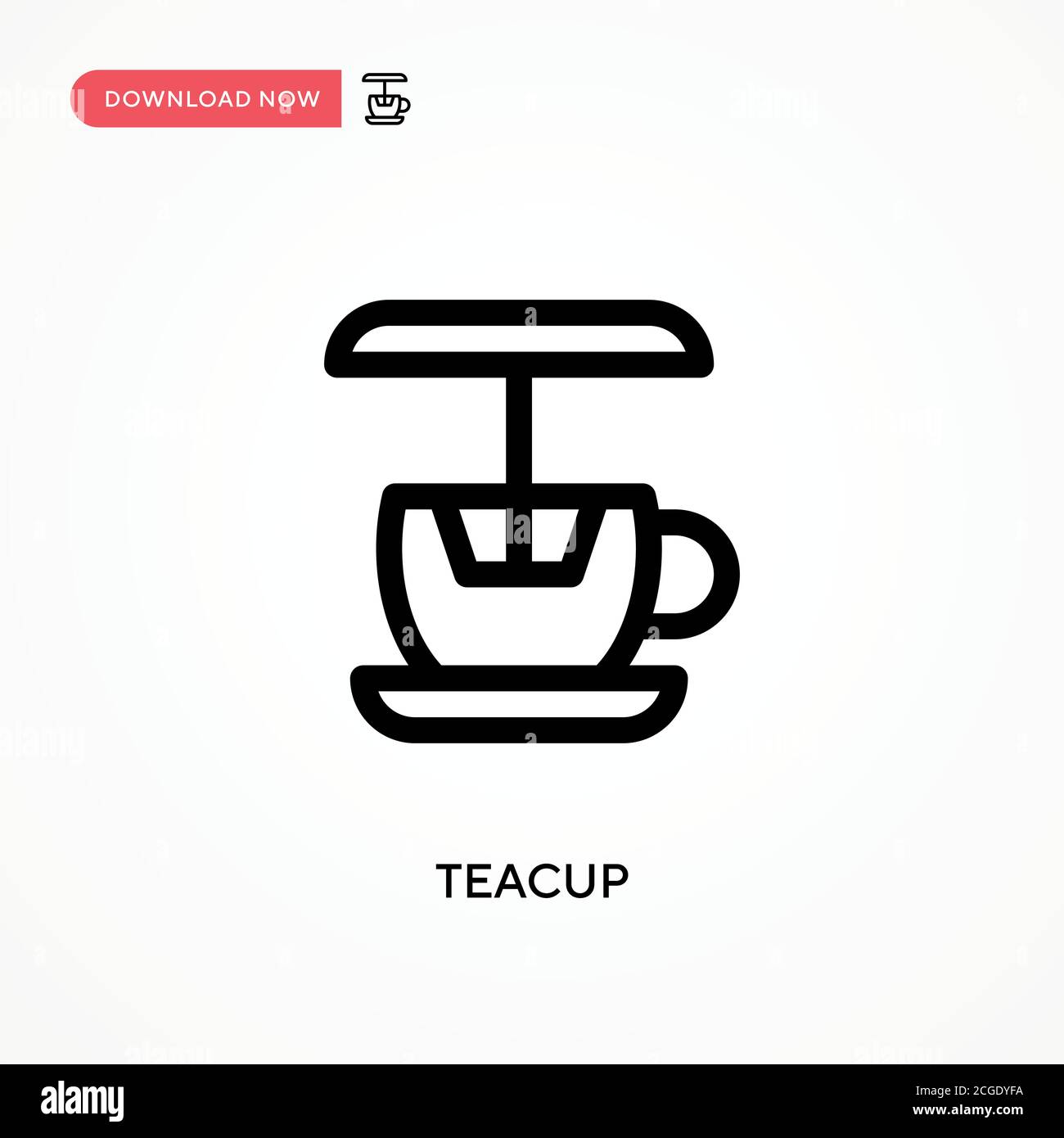 Teacup Simple vector icon. Modern, simple flat vector illustration for ...