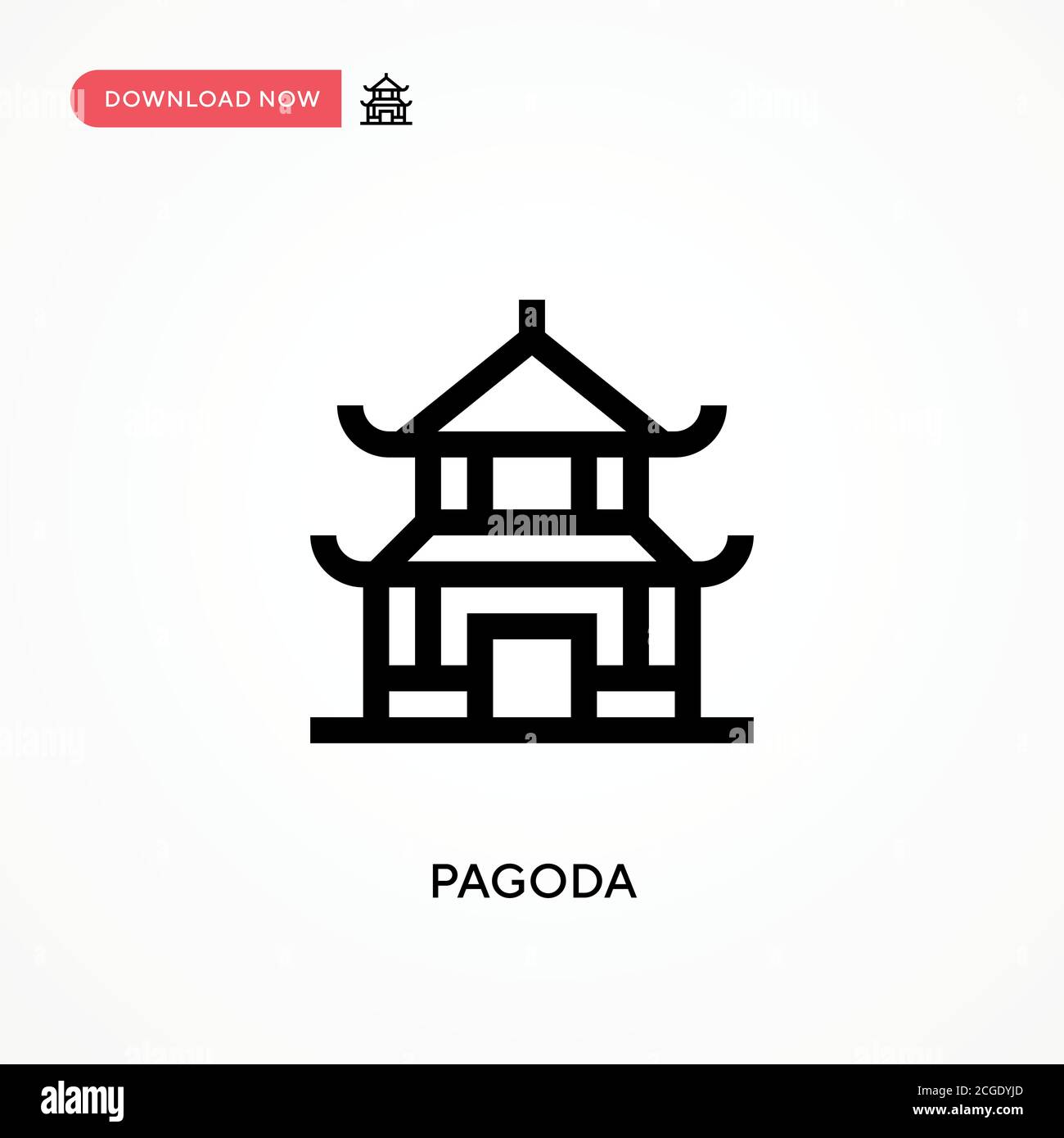 Pagoda Simple vector icon. Modern, simple flat vector illustration for ...