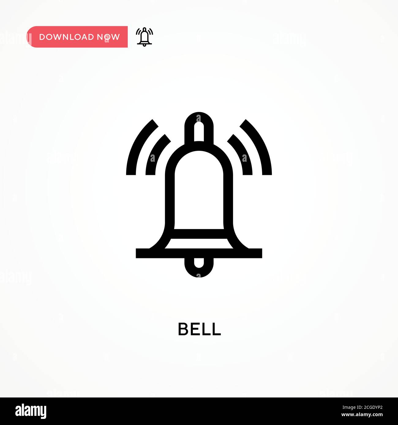 Bell Simple vector icon. Modern, simple flat vector illustration for ...
