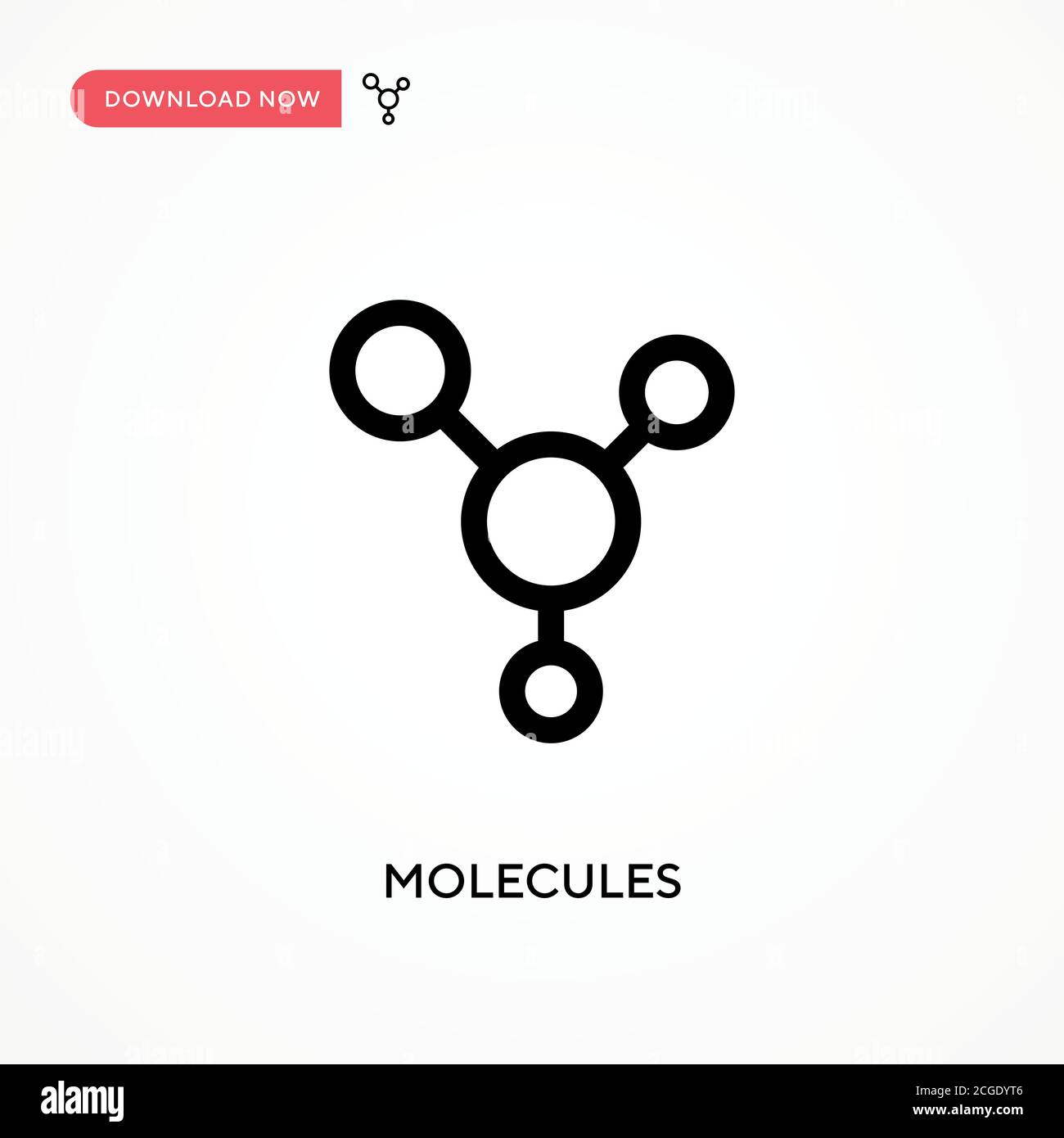 Molecules Simple vector icon. Modern, simple flat vector illustration ...